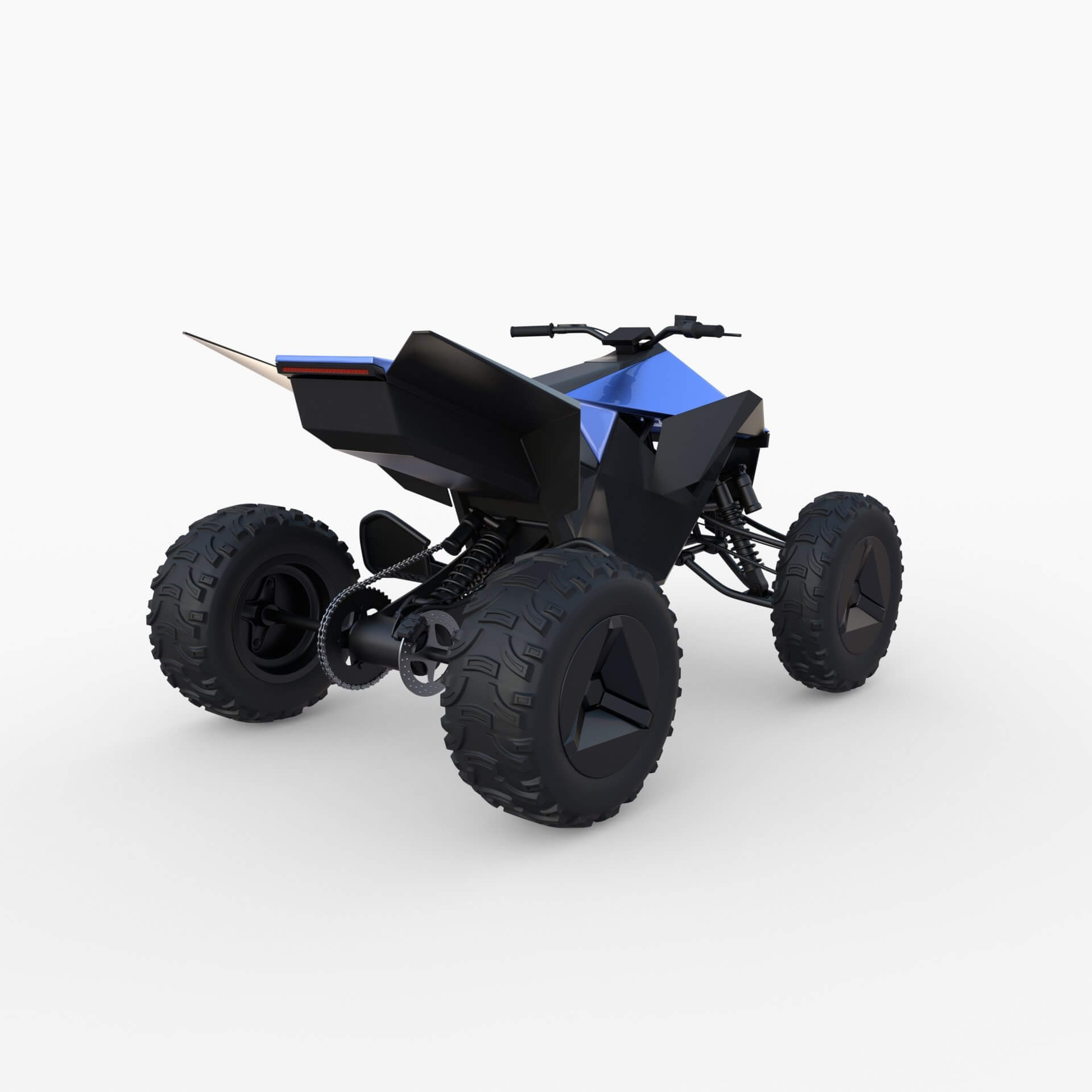 Tesla Cyberquad ATV Blue - 3D Model by dragosburian