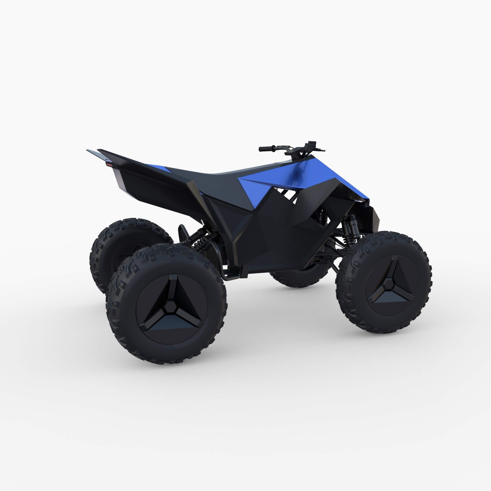 Tesla Cyberquad ATV Blue - 3D Model by dragosburian