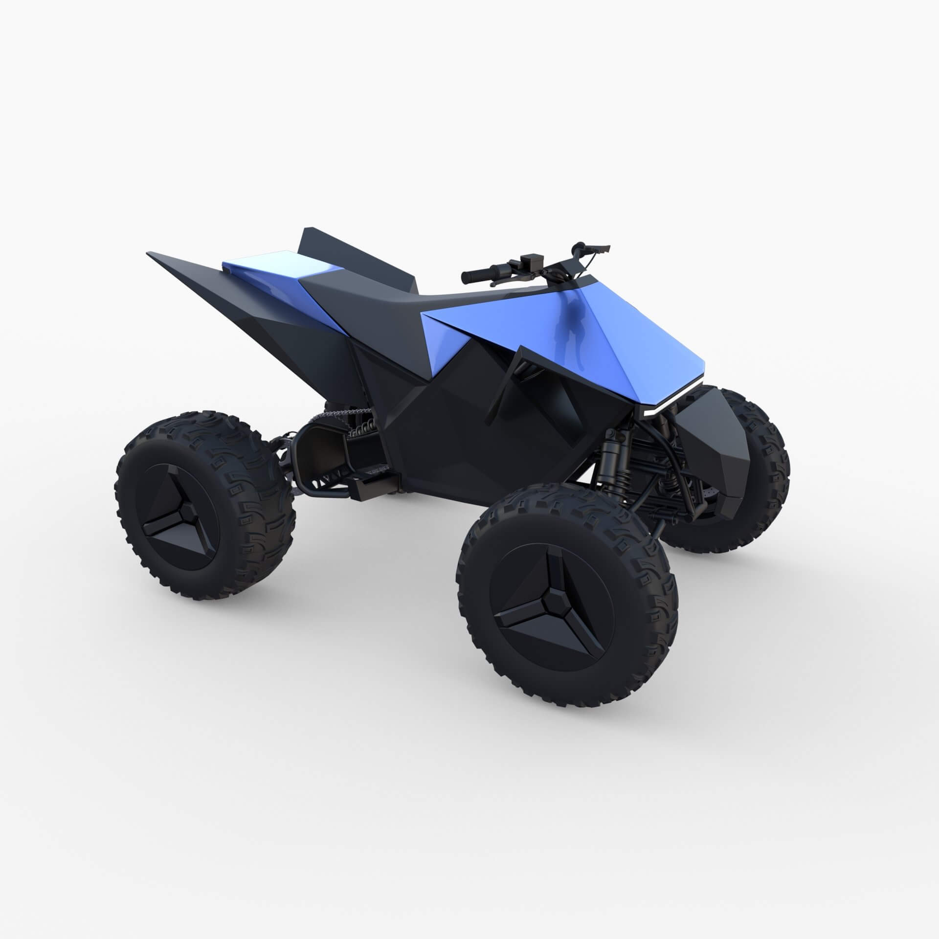 Tesla Cyberquad ATV Blue - 3D Model by dragosburian