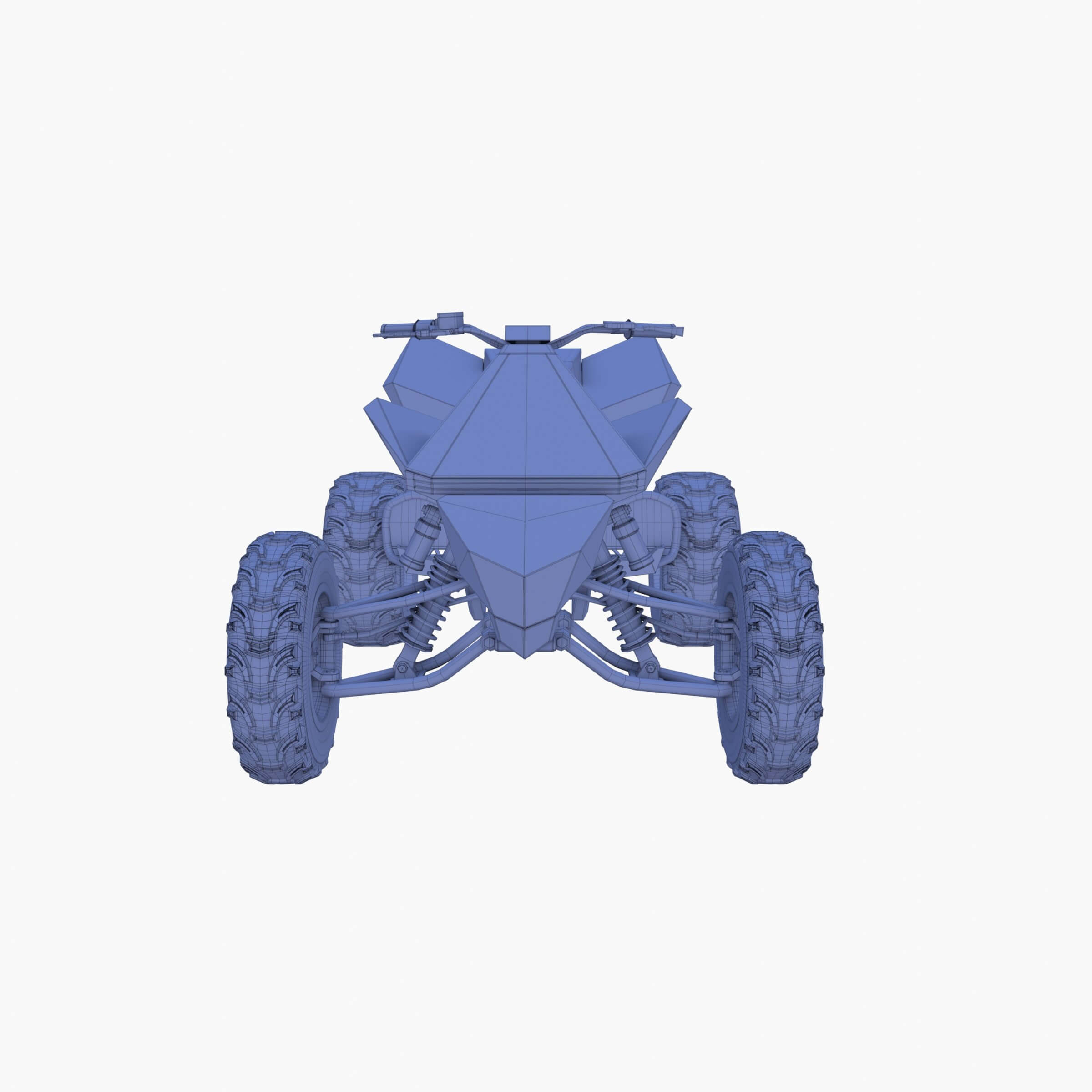 Tesla Cyberquad ATV Blue - 3D Model by dragosburian