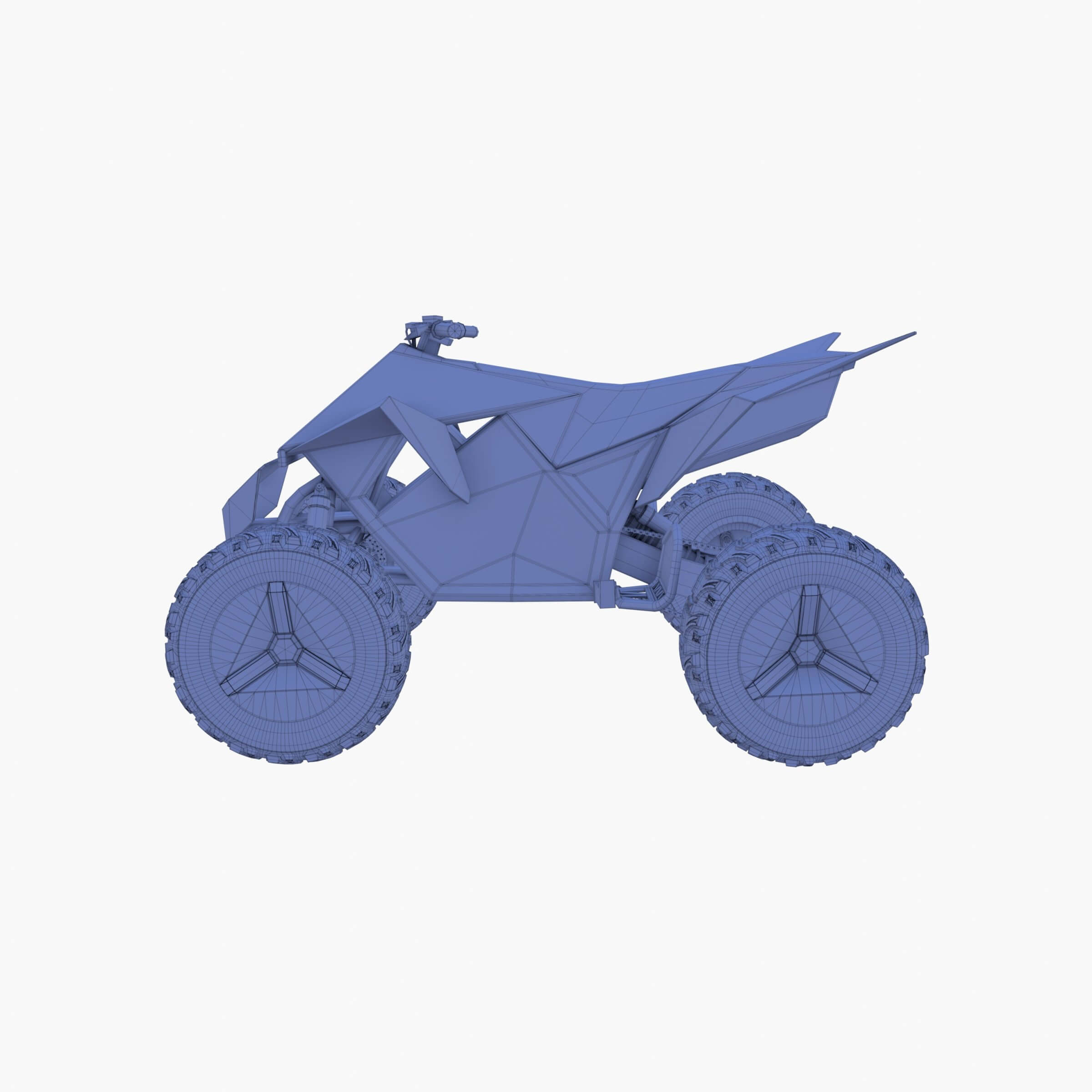 Tesla Cyberquad ATV Blue - 3D Model by dragosburian