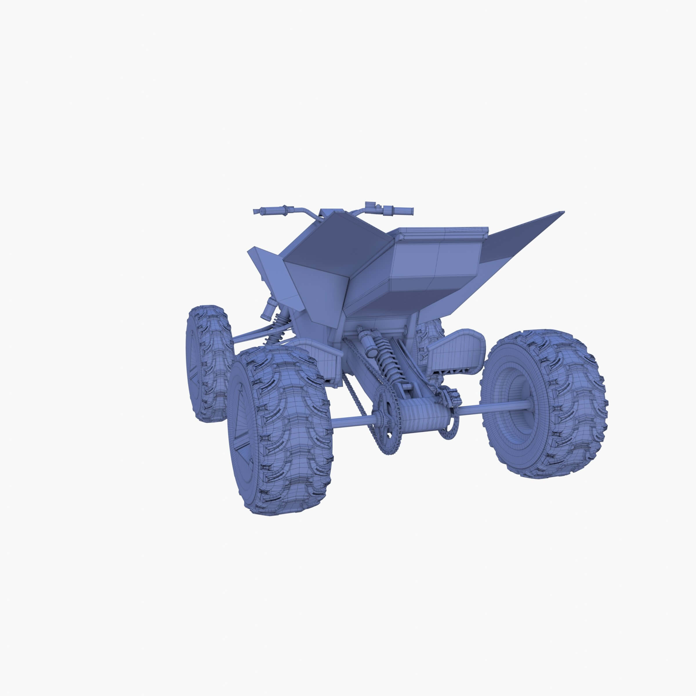 Tesla Cyberquad ATV Blue - 3D Model by dragosburian