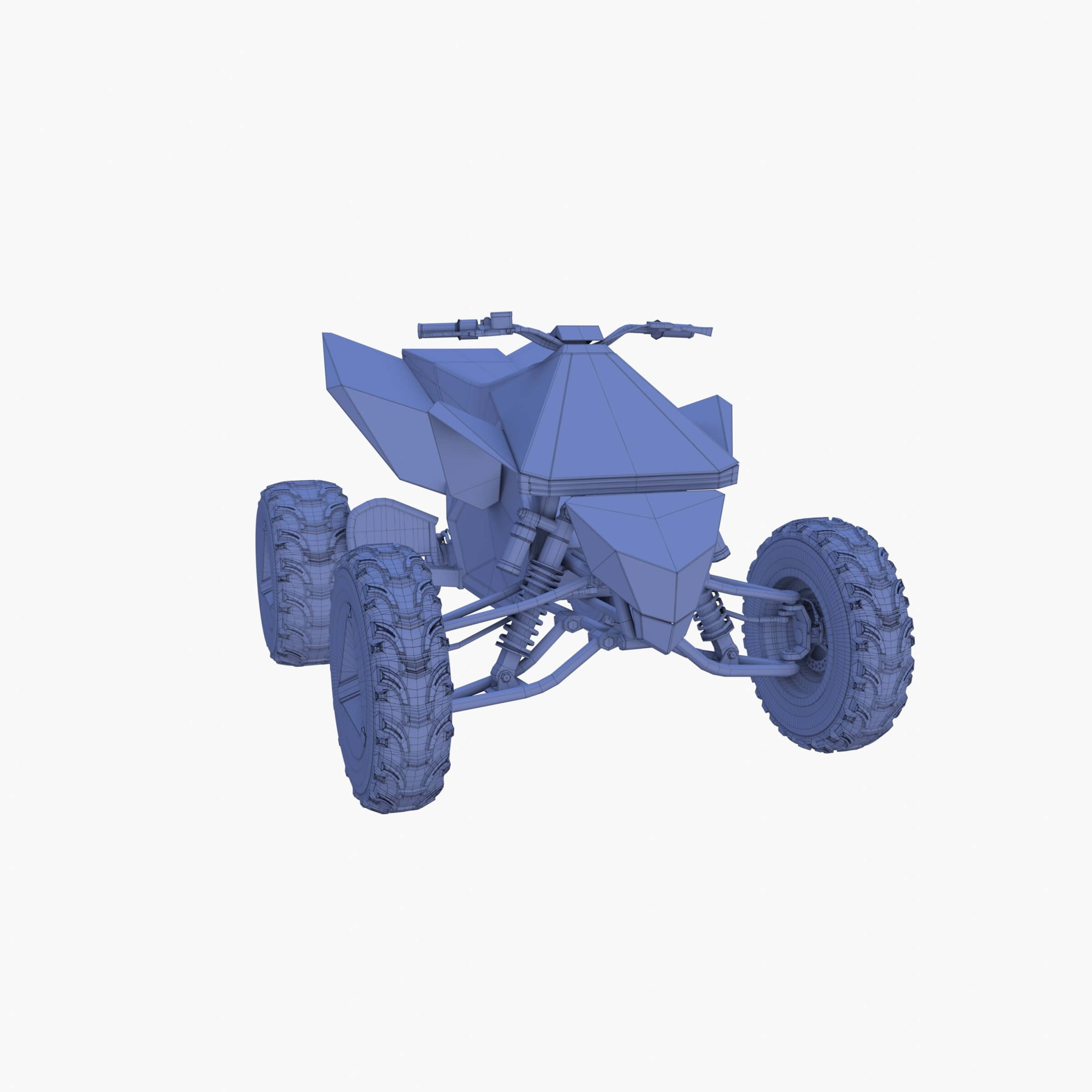 Tesla Cyberquad ATV Blue - 3D Model by dragosburian