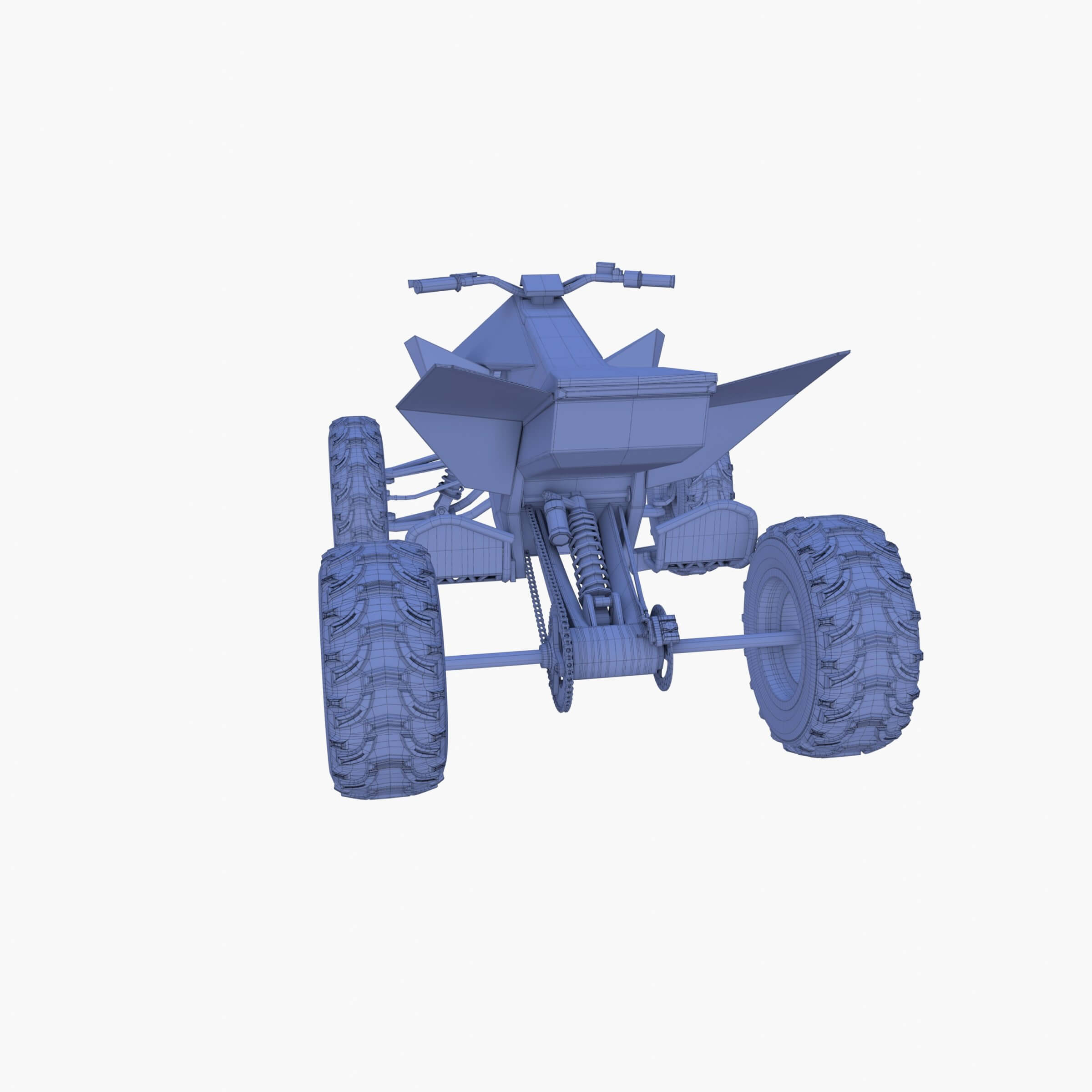 Tesla Cyberquad ATV Blue - 3D Model by dragosburian