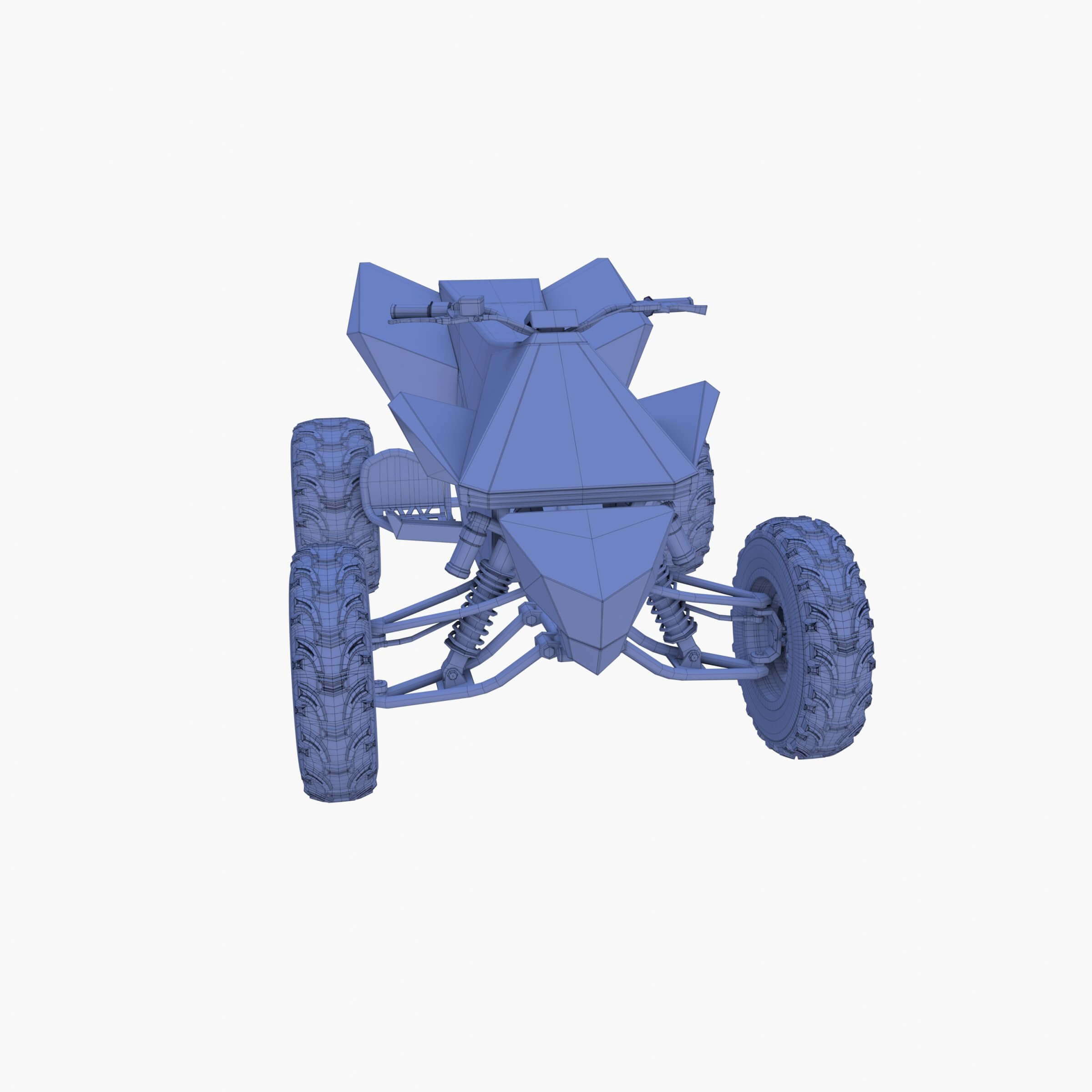 Tesla Cyberquad ATV Blue - 3D Model by dragosburian