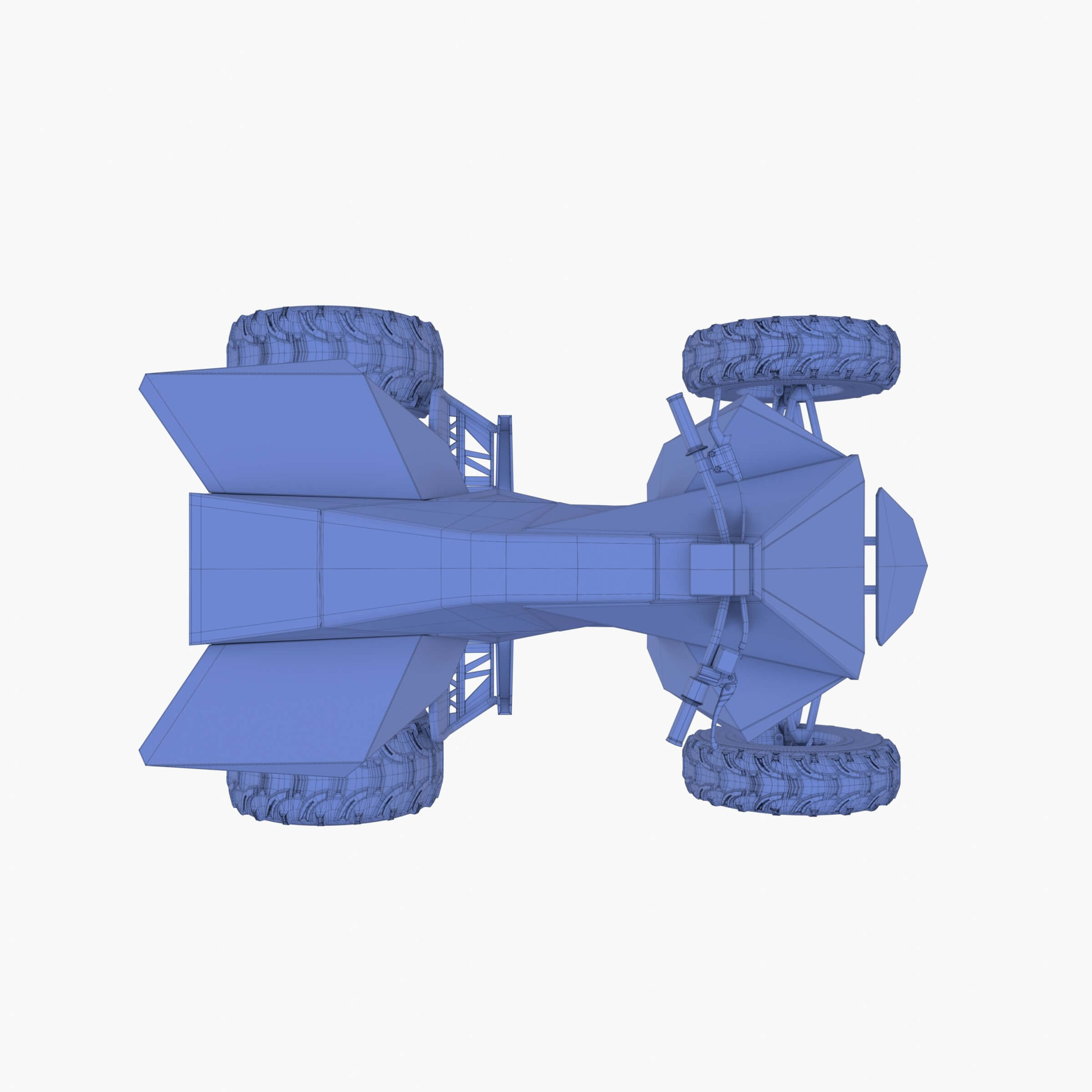 Tesla Cyberquad ATV Blue - 3D Model by dragosburian