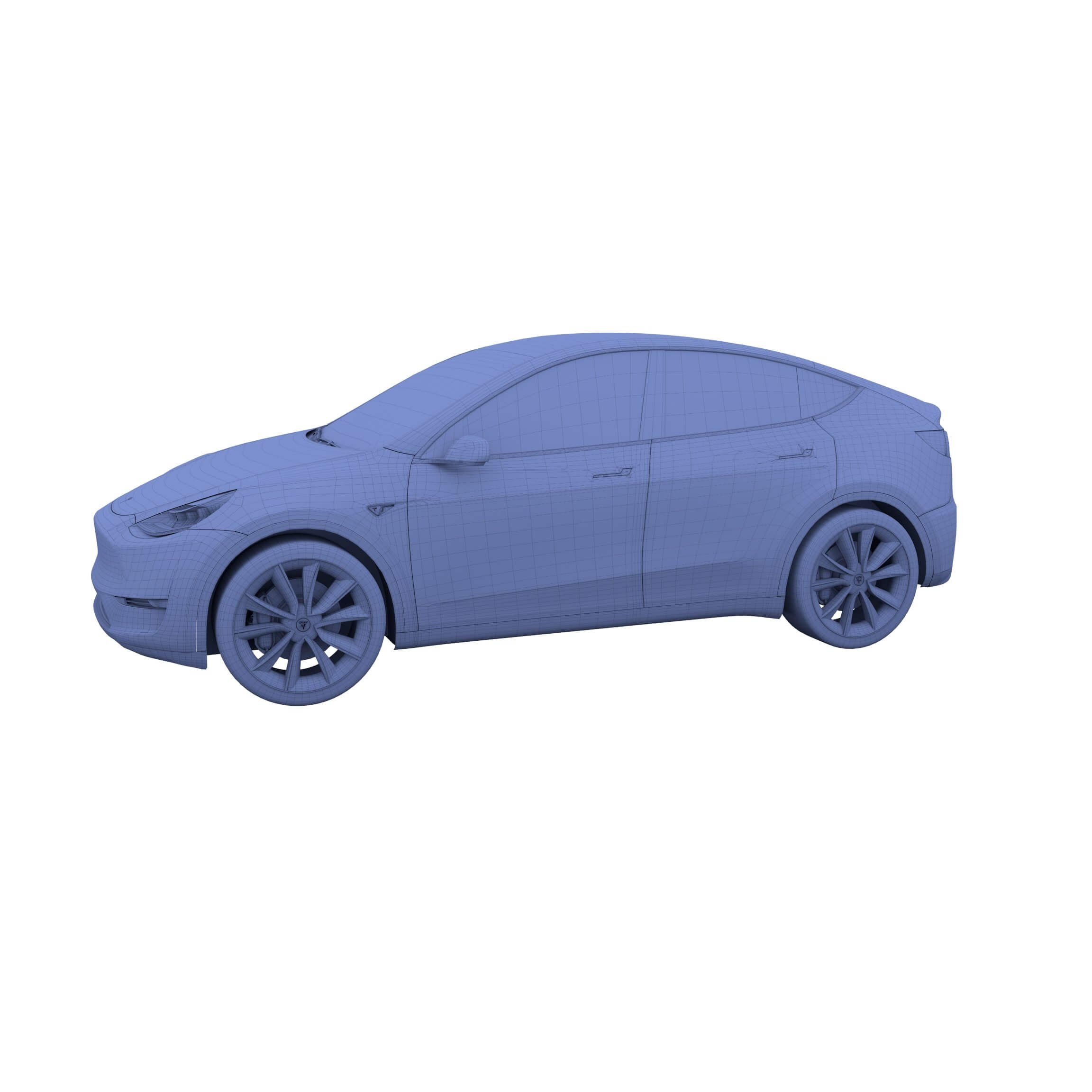 Tesla Model Y AWD Black with Chassis by dragosburian