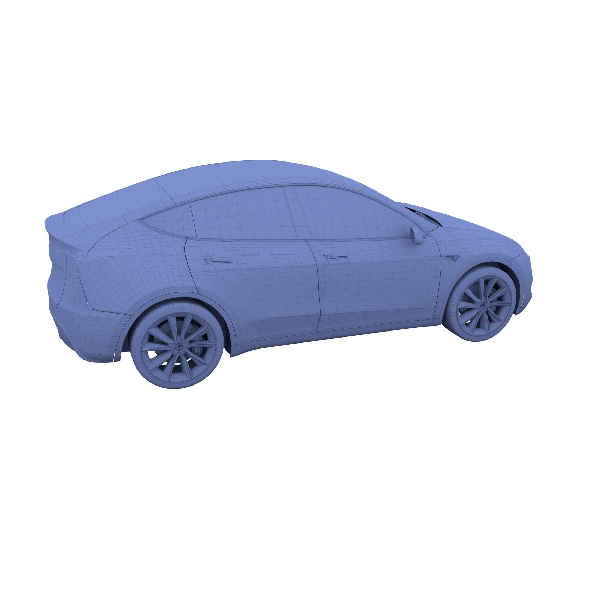 Tesla Model Y AWD Black with Chassis by dragosburian