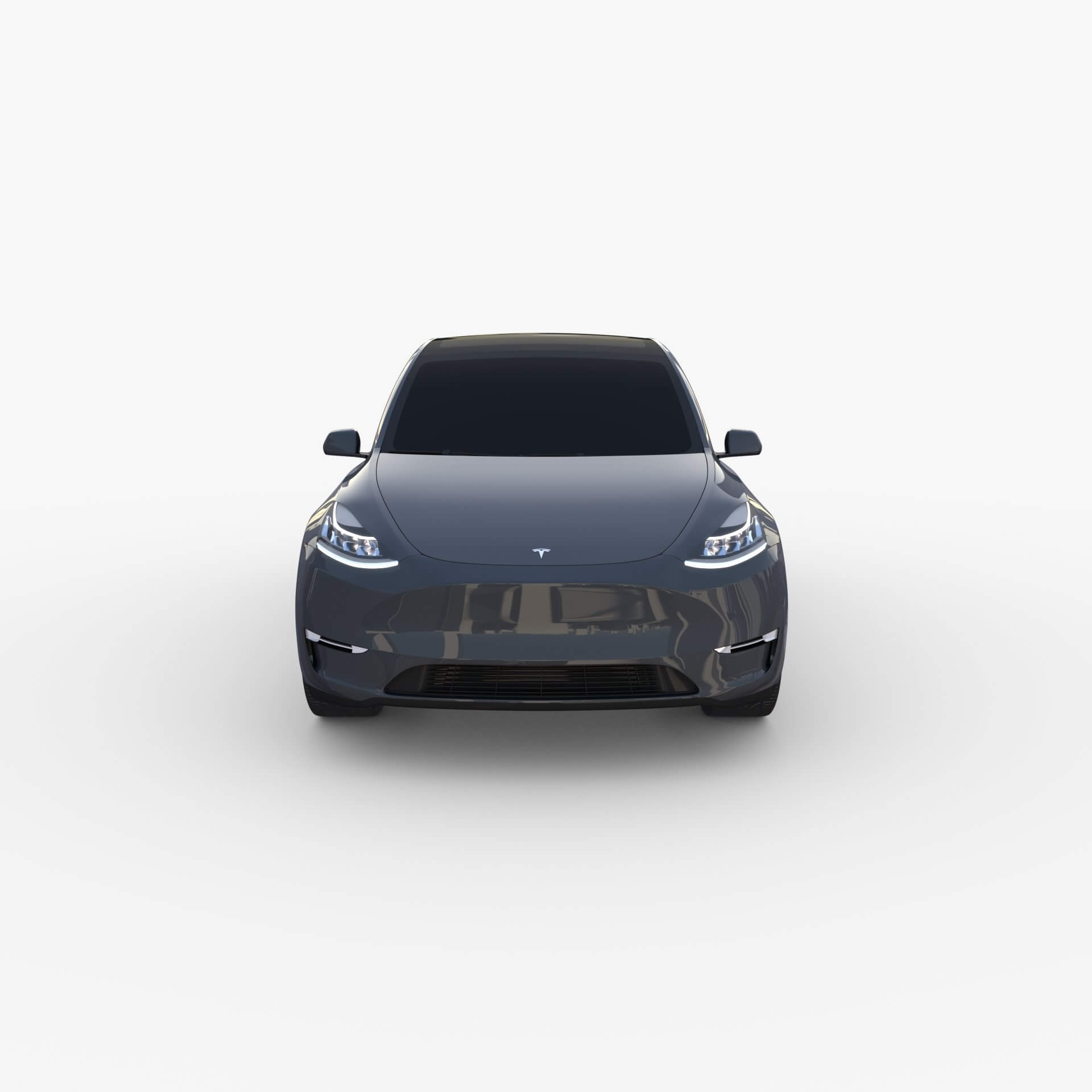 Tesla Model Y AWD Midnight Silver with Chassis by dragosburian