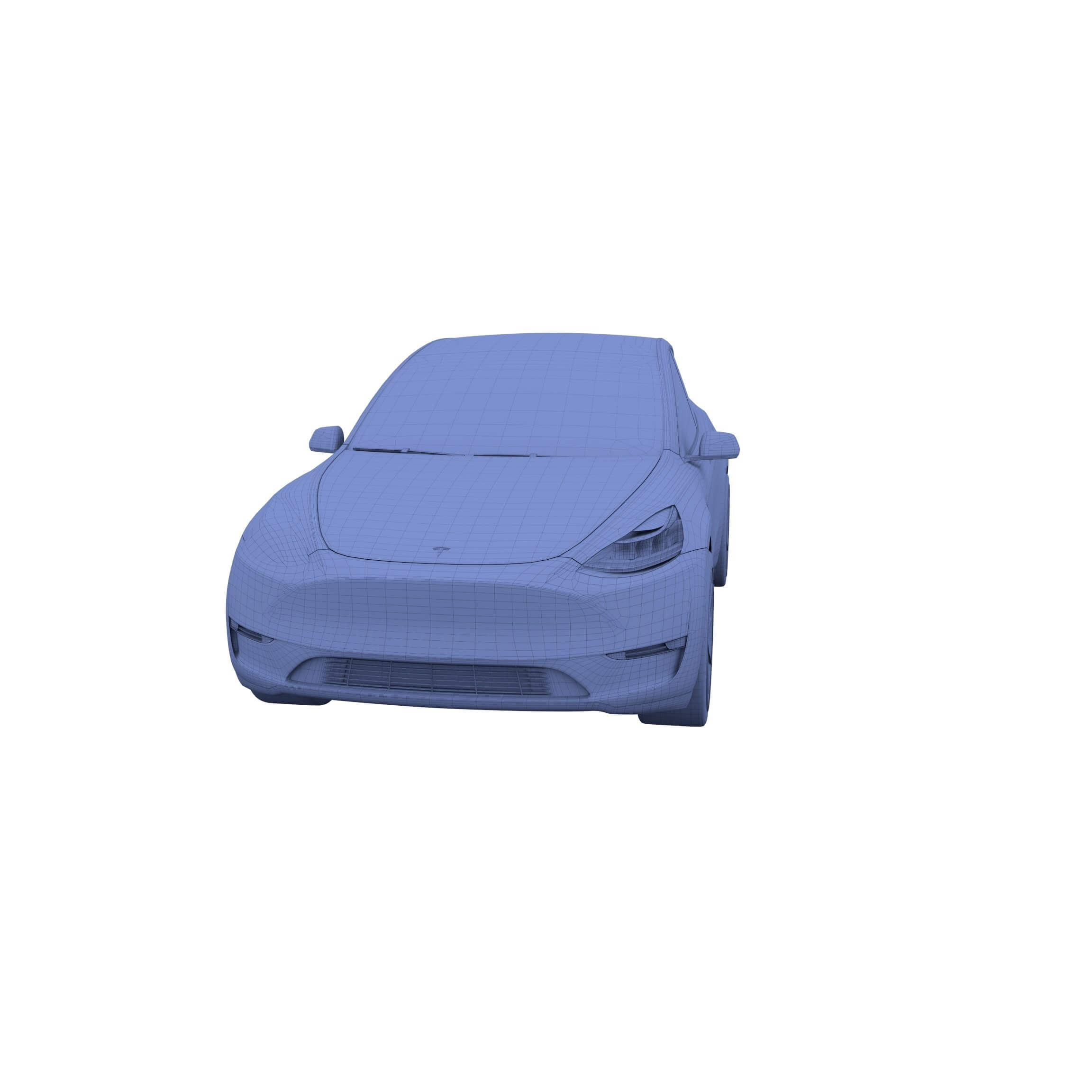 Tesla Model Y AWD White with Chassis by dragosburian