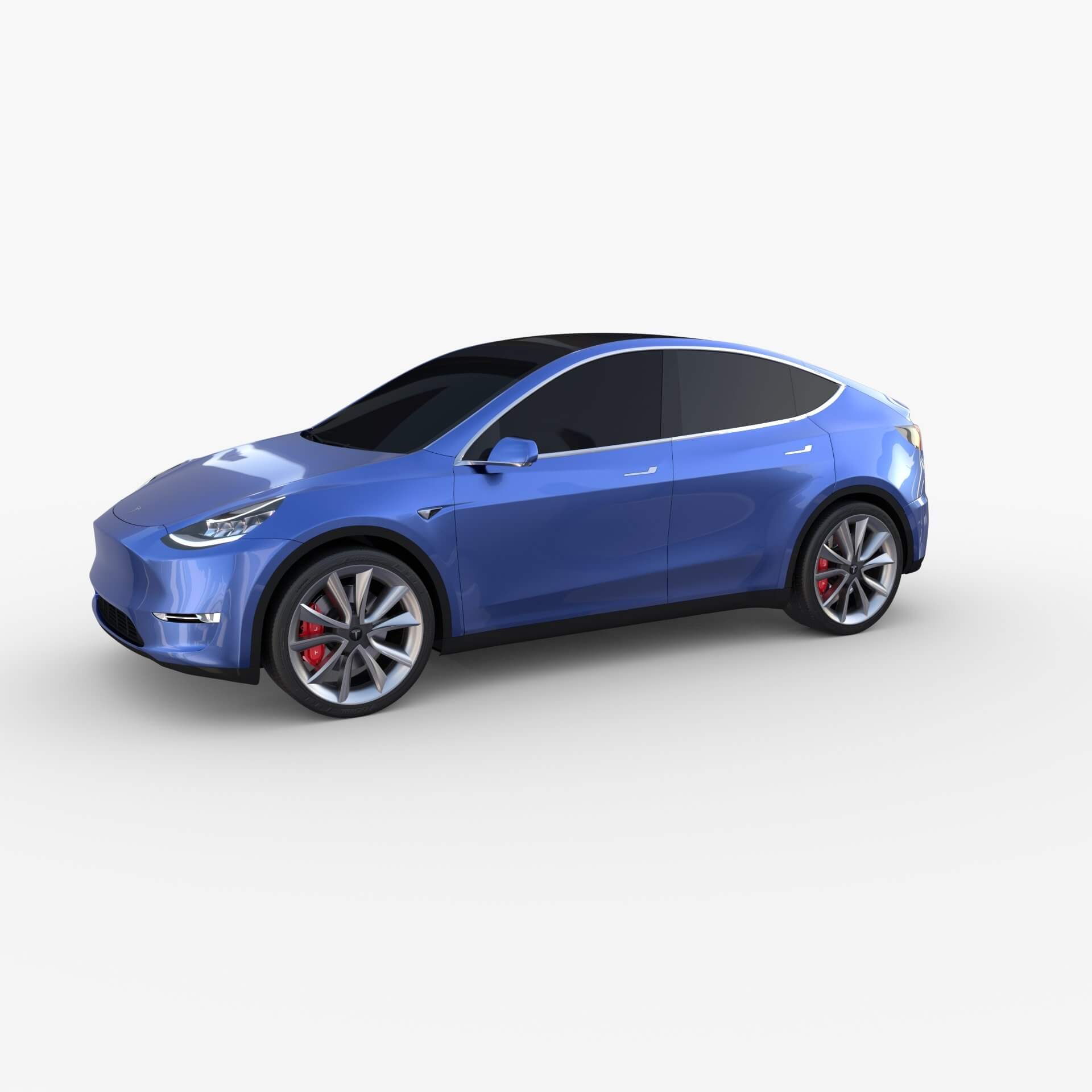 Tesla Model Y Blue by dragosburian