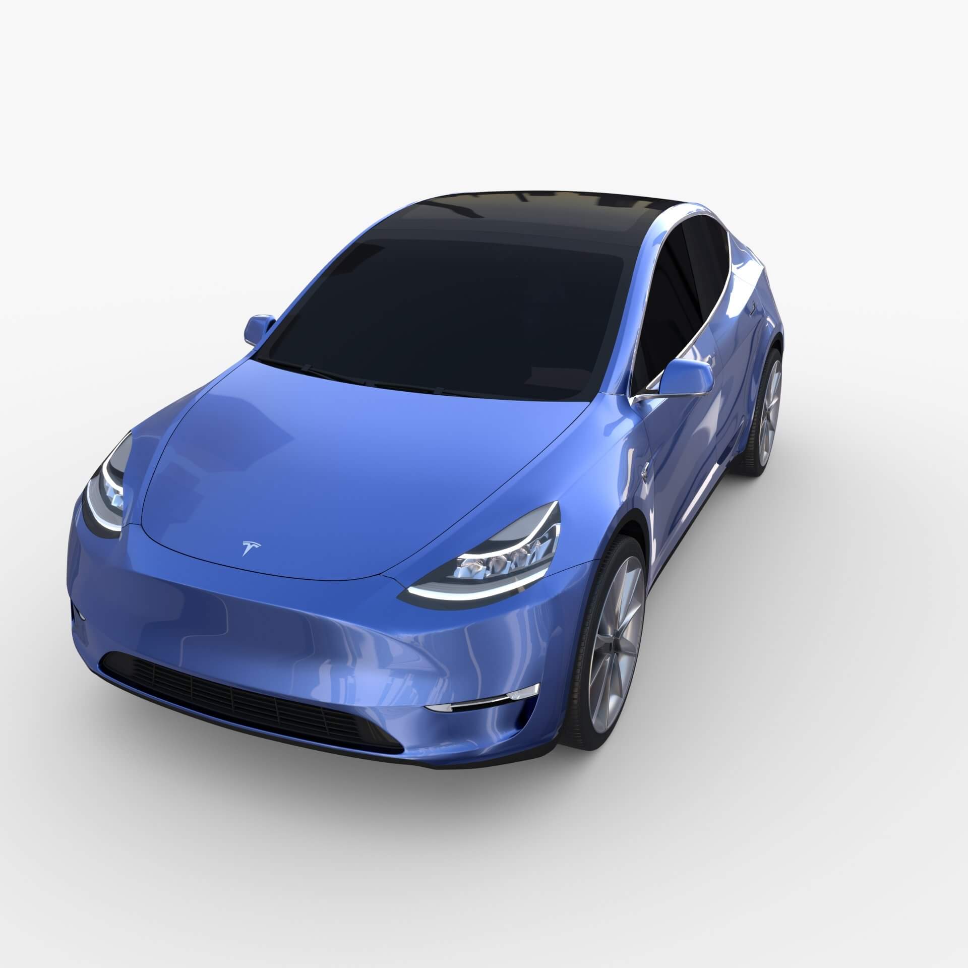 Tesla Model Y Blue by dragosburian