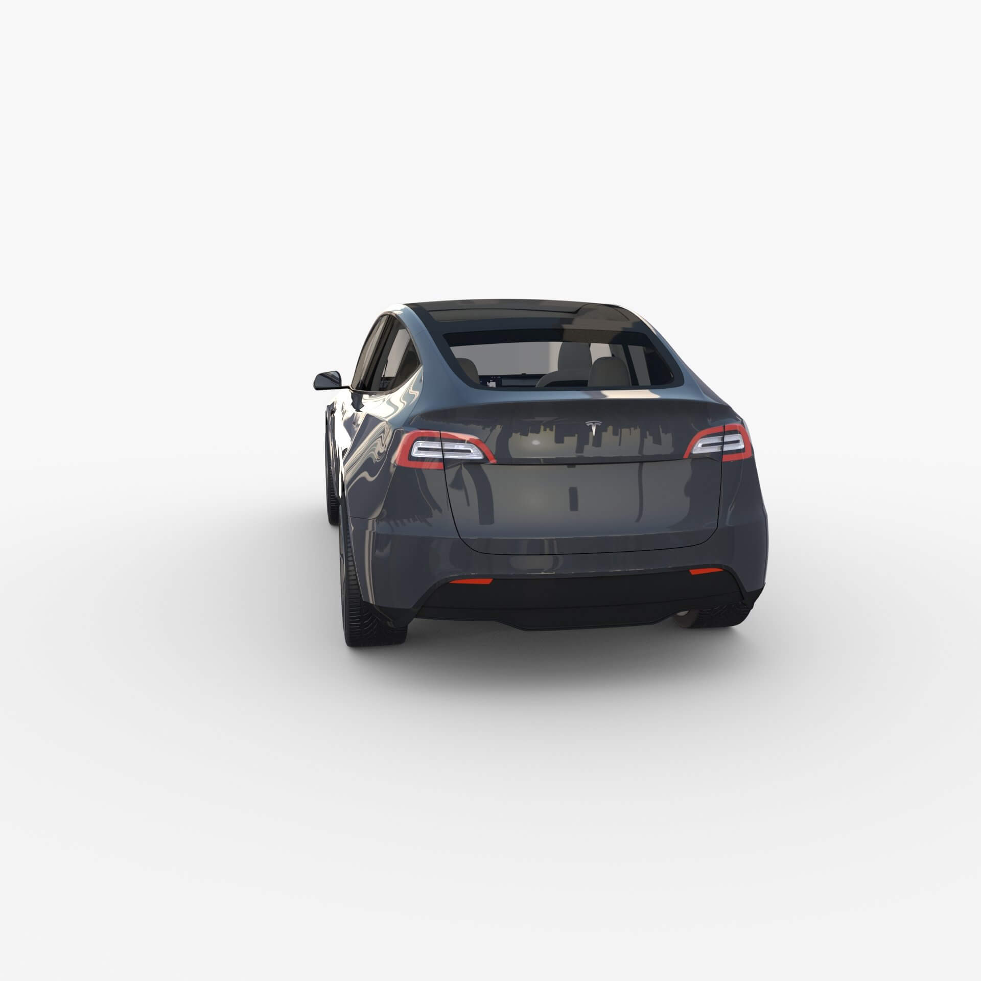 Tesla Model Y Midnight Silver with Interior by dragosburian