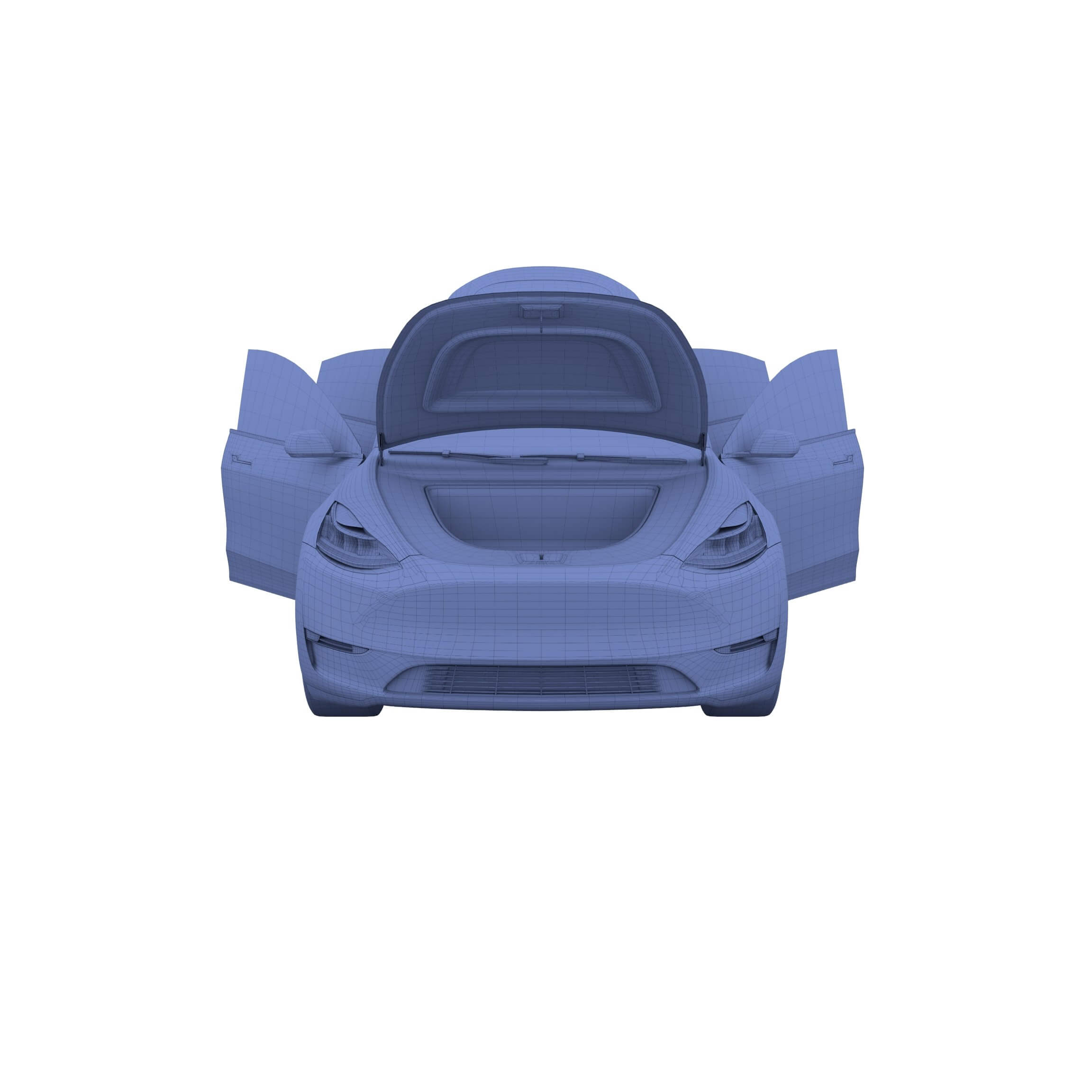Tesla Model Y Midnight Silver with Interior by dragosburian