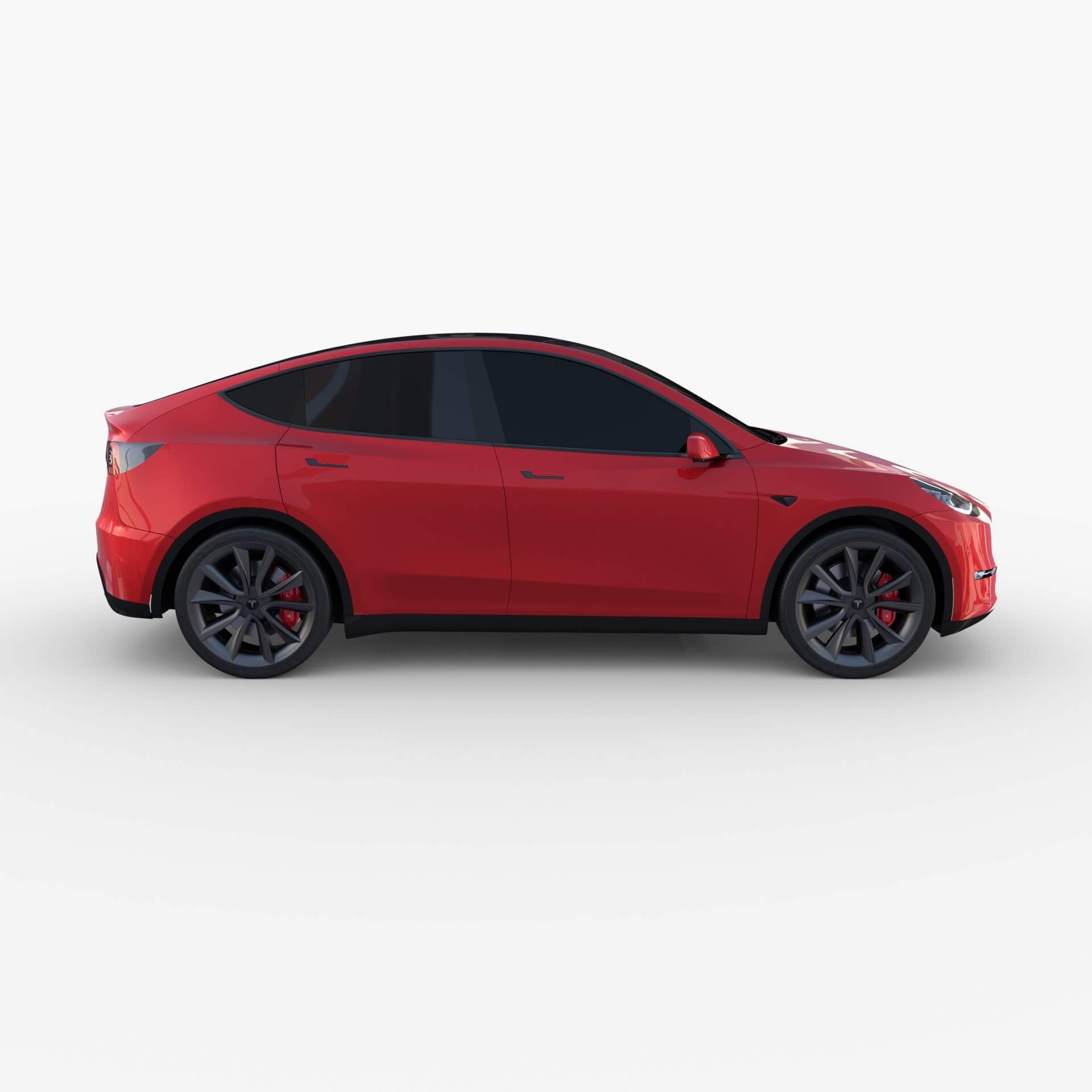 Tesla Model Y Red by dragosburian