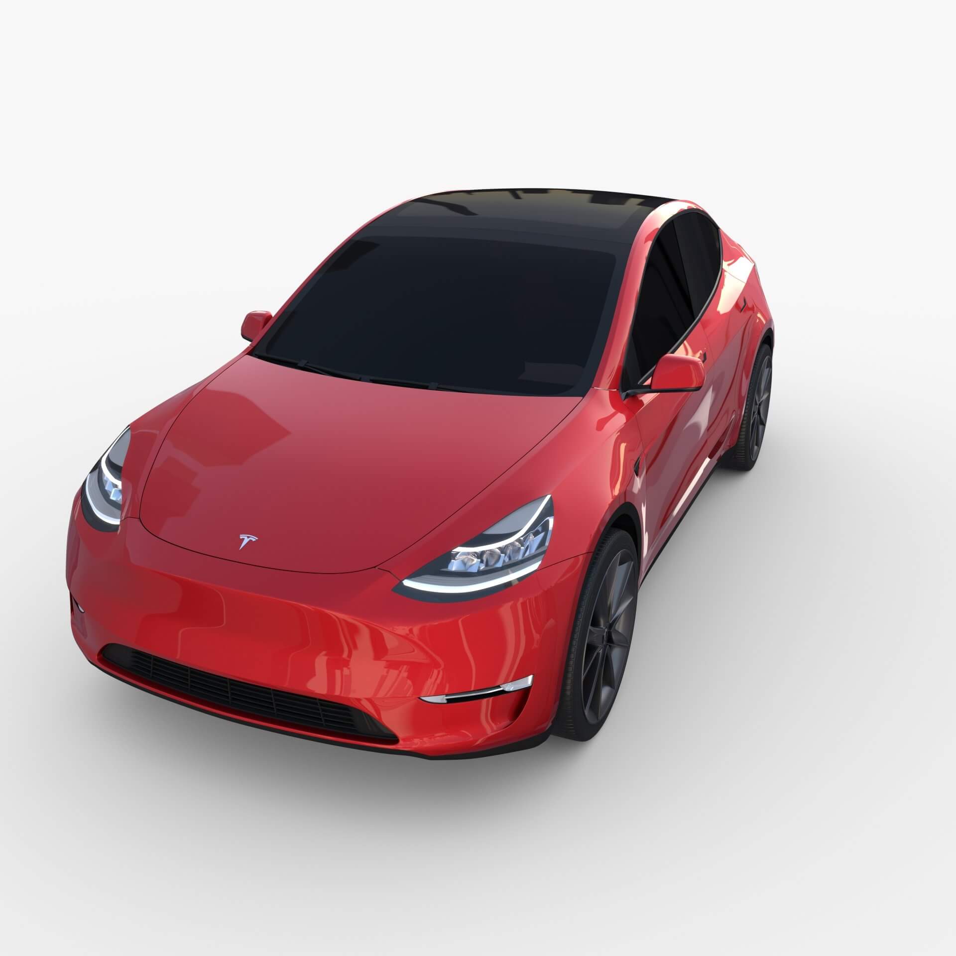 Tesla Model Y Red by dragosburian