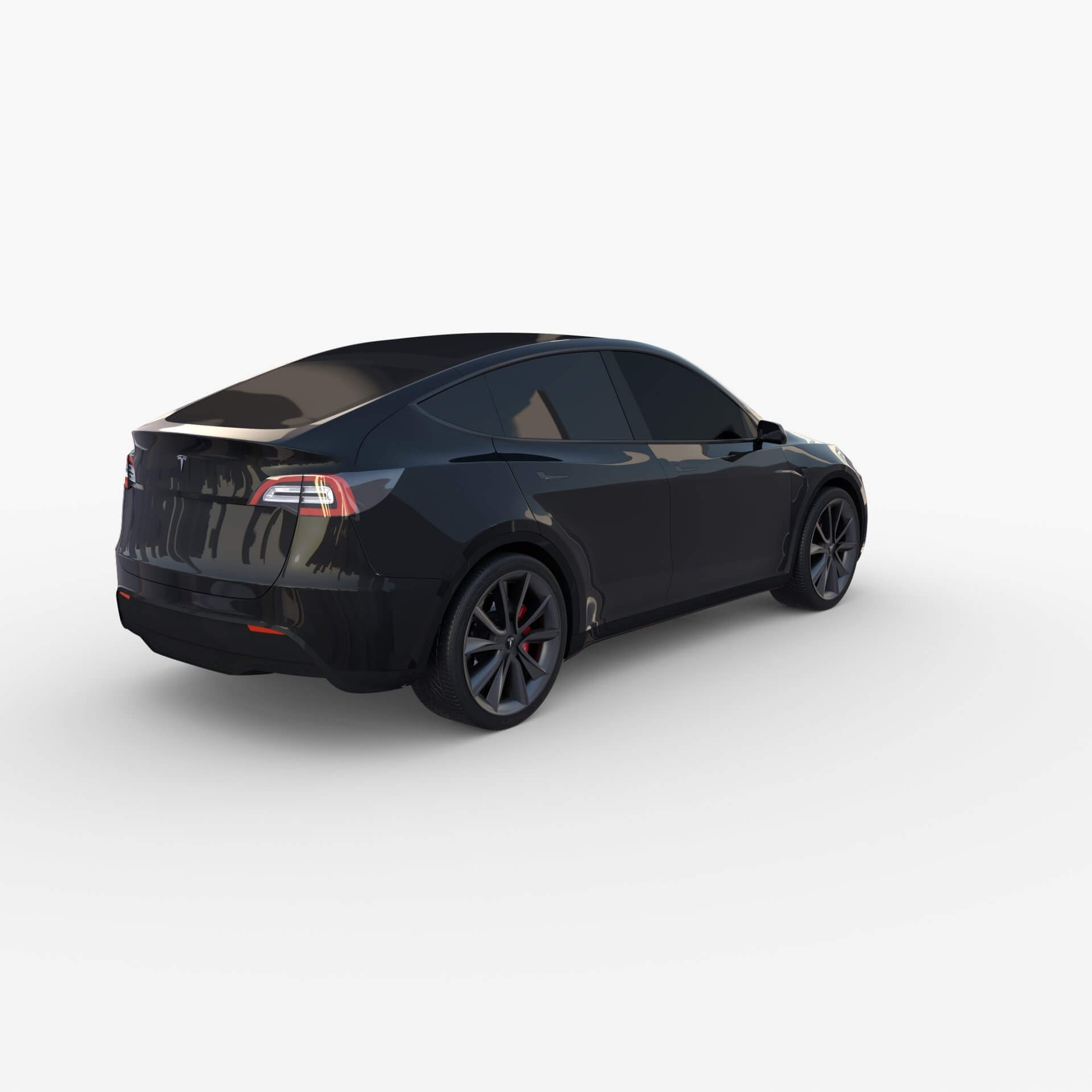 Tesla Model Y RWD Black with Chassis by dragosburian