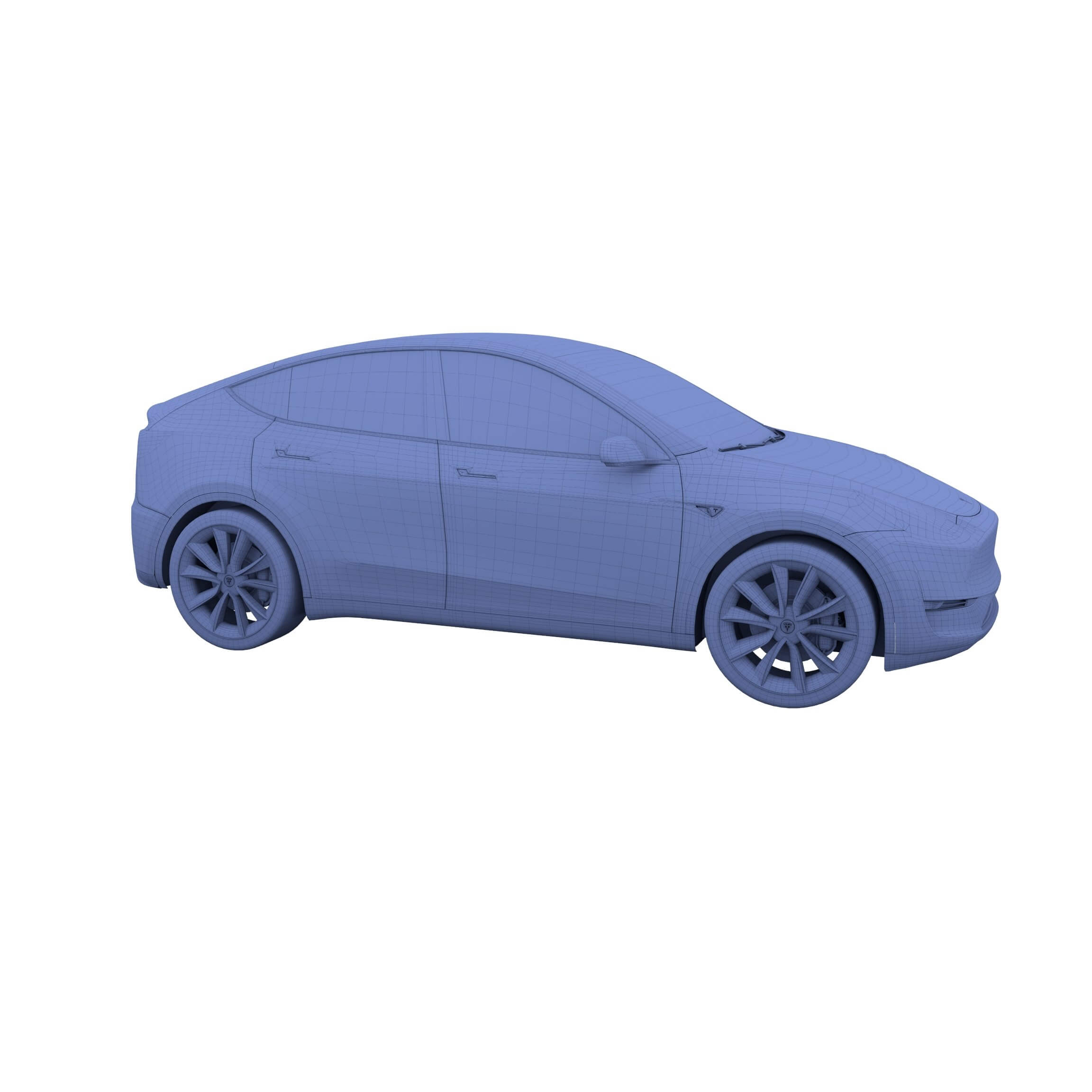 Tesla Model Y RWD Black with Chassis by dragosburian
