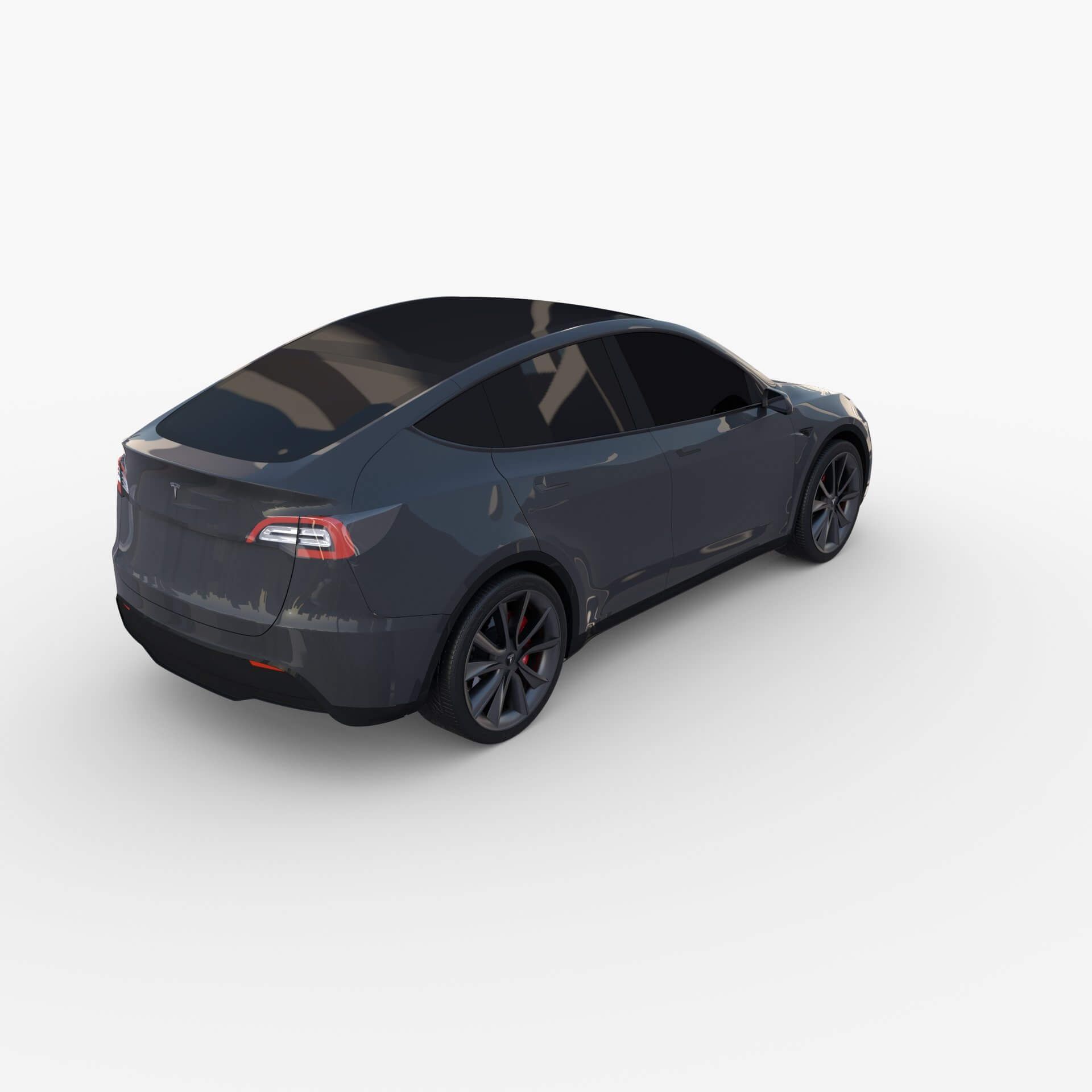 Tesla Model Y RWD Midnight Silver with Chassis by dragosburian