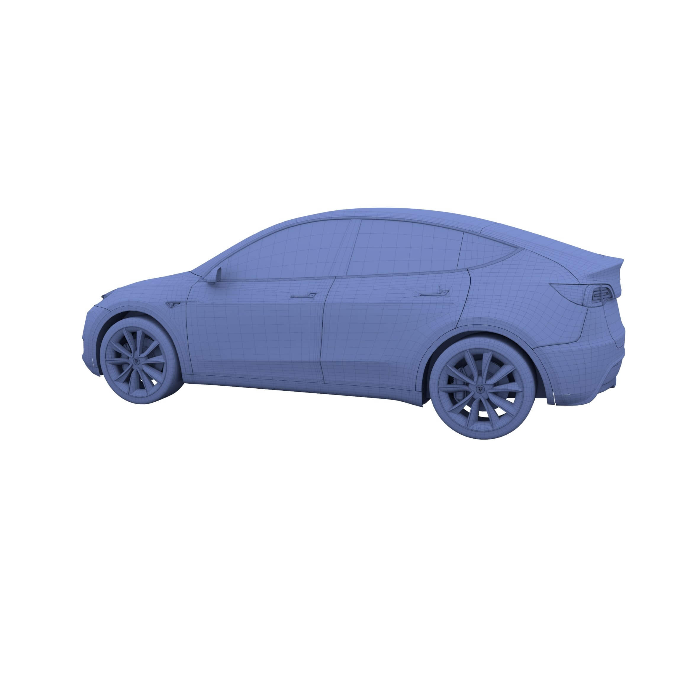 Tesla Model Y RWD Red with Chassis by dragosburian