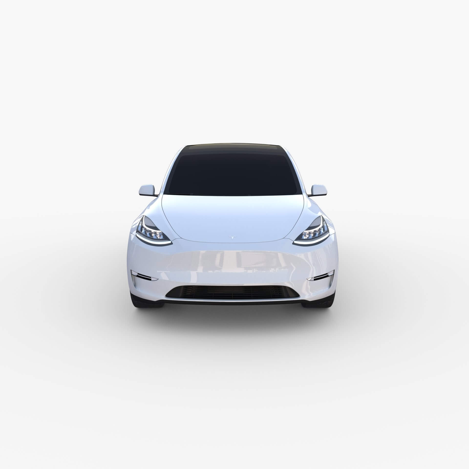 Tesla Model Y RWD White with Chassis by dragosburian