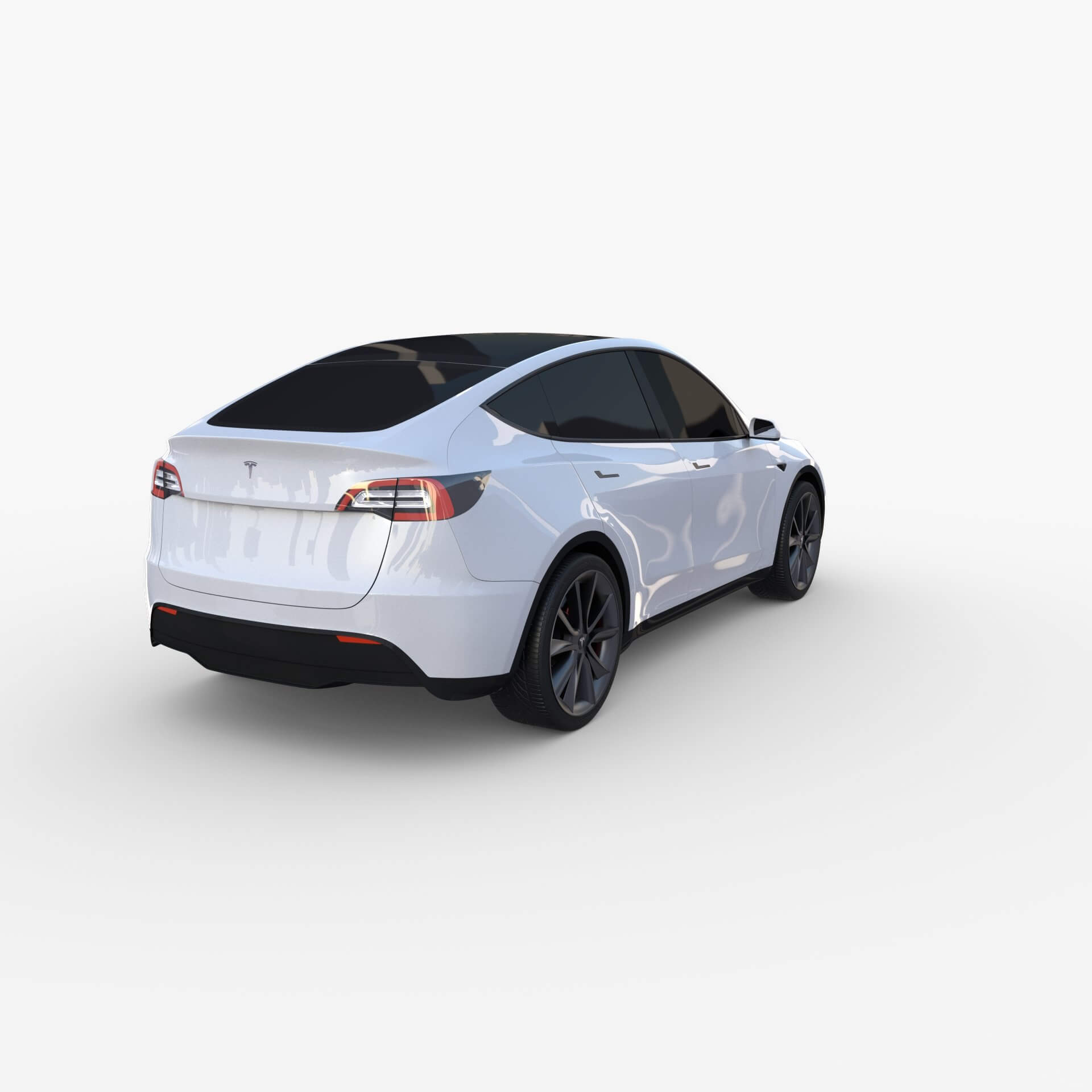 Tesla Model Y RWD White with Chassis by dragosburian