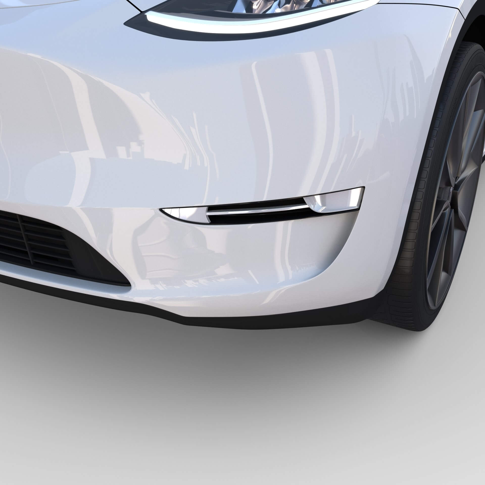 Tesla Model Y RWD White with Chassis by dragosburian