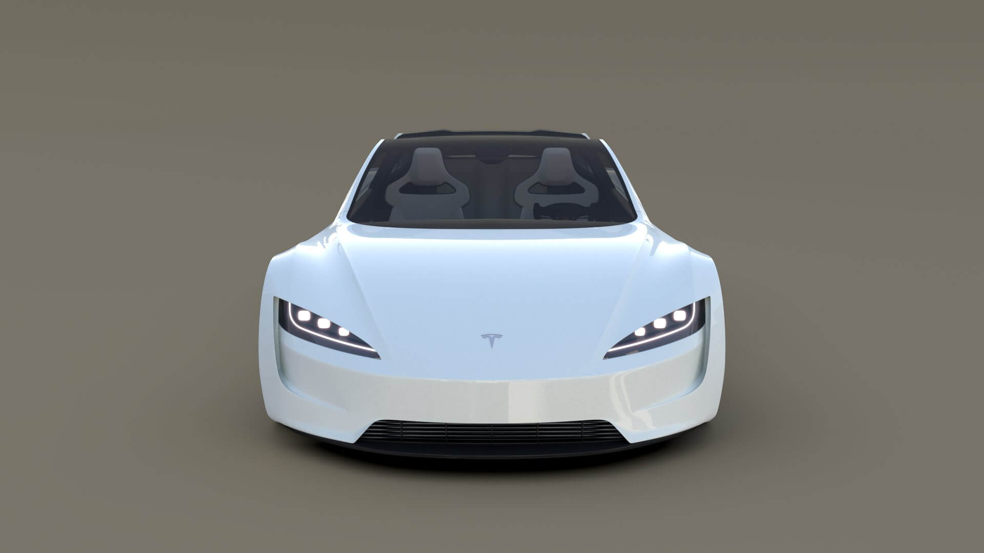 Tesla Roadster 2020 White with Interior and Chassis - 3D Model by ...