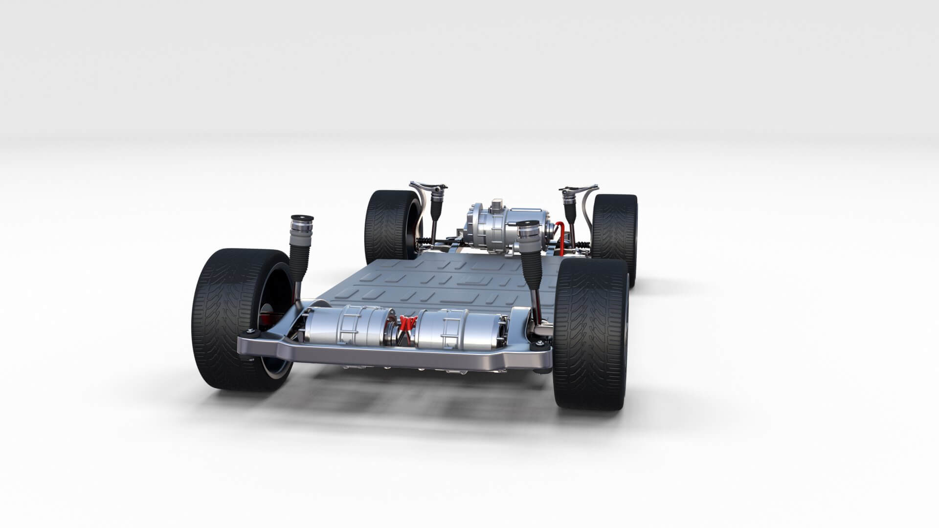 Tesla Roadster Green with Chassis - 3D Model by dragosburian