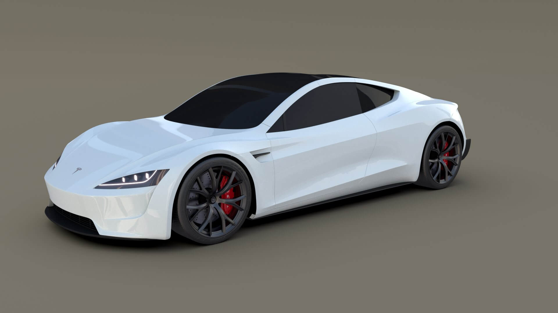 Tesla Roadster White with Chassis - 3D Model by dragosburian