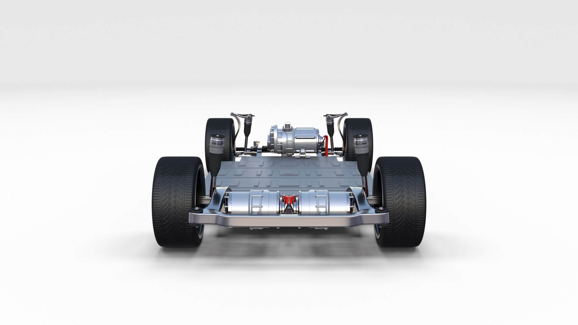 Tesla Roadster White with Chassis - 3D Model by dragosburian