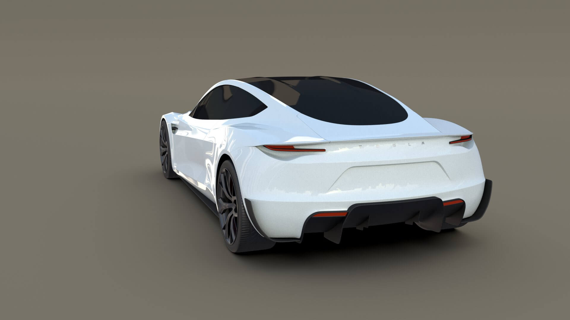 Tesla Roadster White - 3D Model by dragosburian