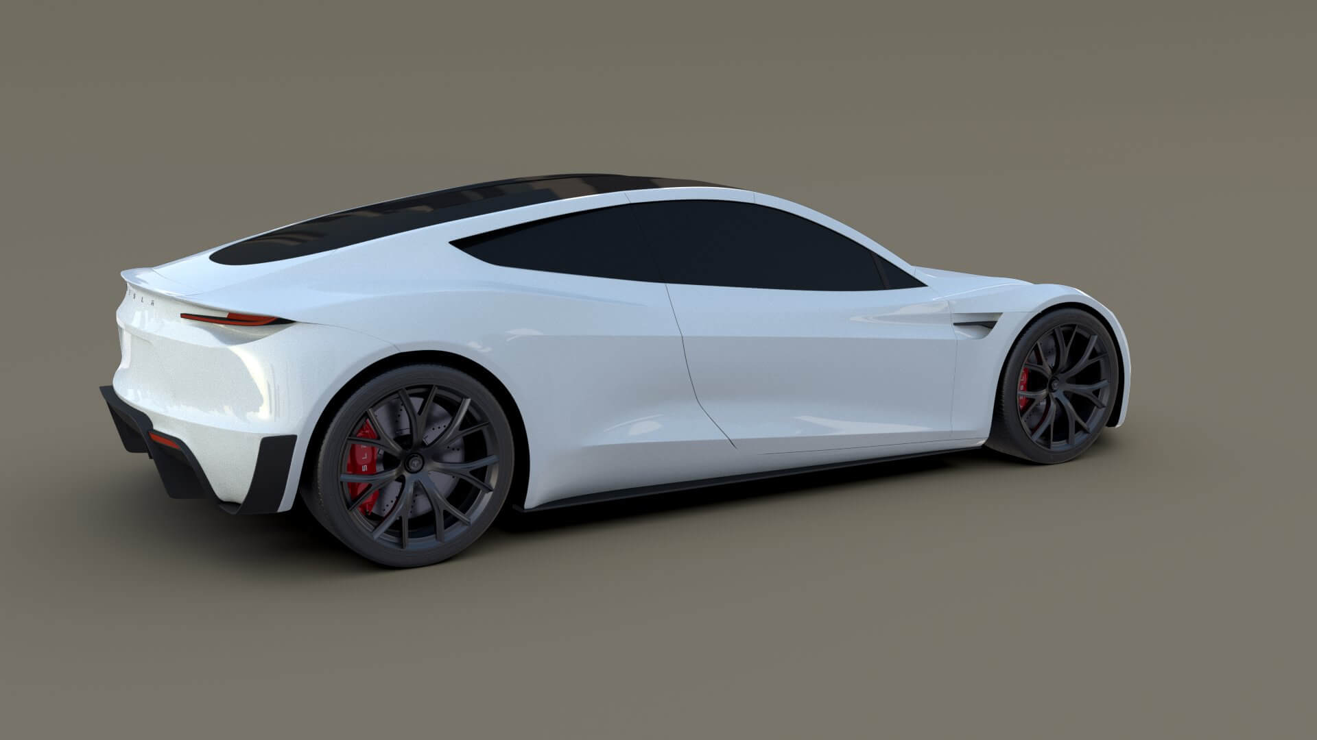 Tesla Roadster White - 3D Model by dragosburian