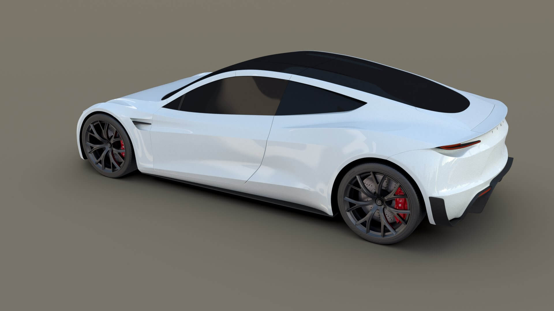 Tesla Roadster White - 3D Model by dragosburian