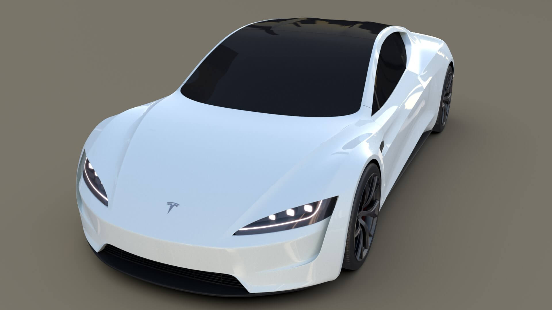 Tesla Roadster White - 3D Model by dragosburian