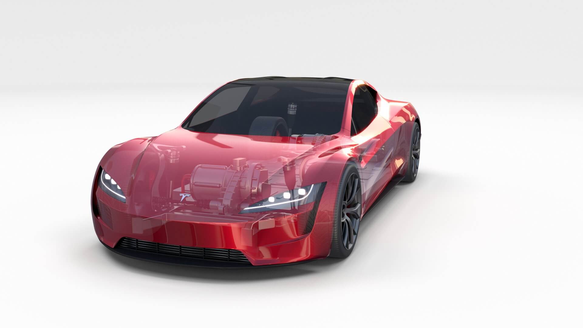 Tesla Roadster with Chassis - 3D Model by dragosburian