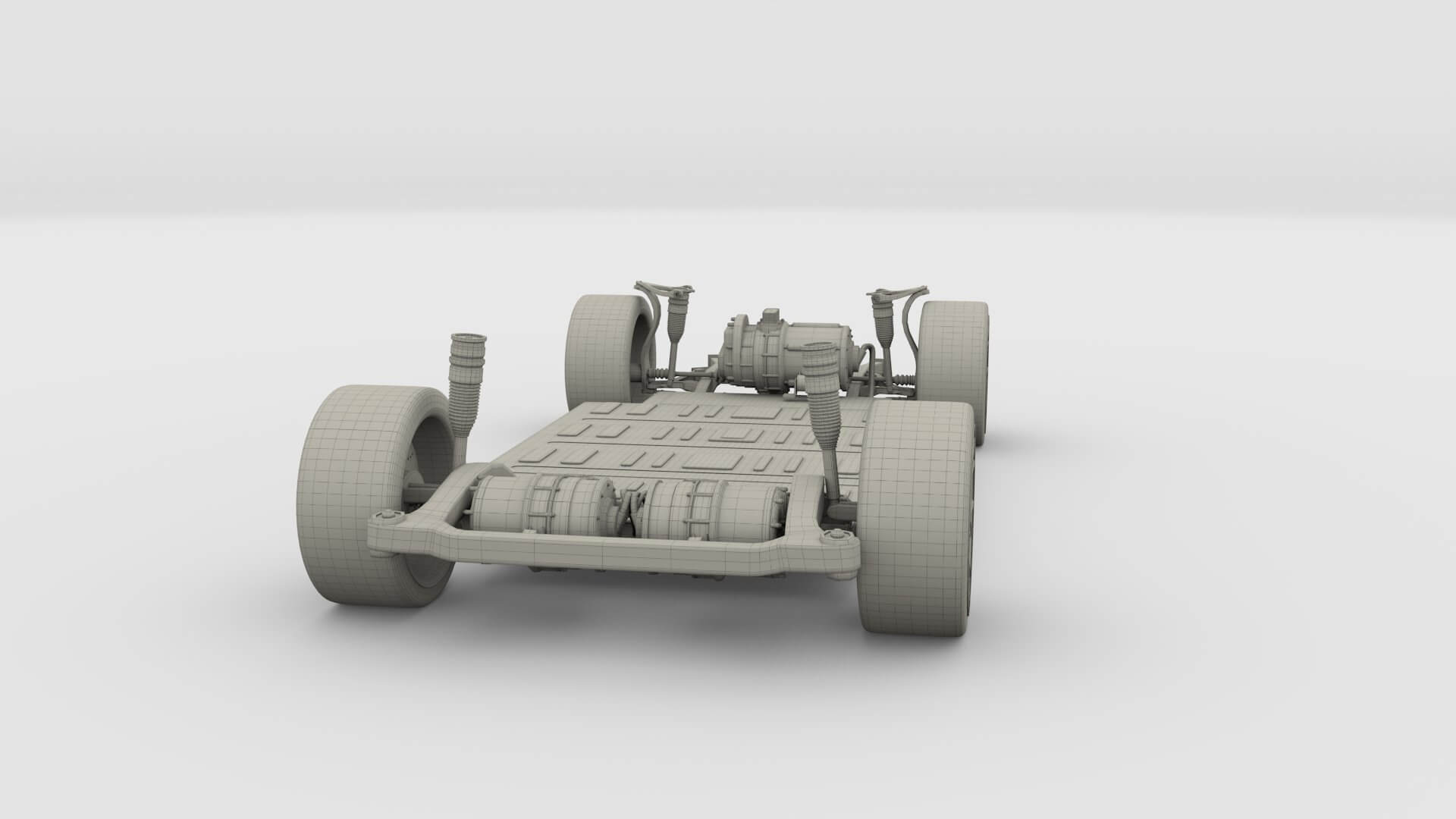 Tesla Roadster with Chassis - 3D Model by dragosburian