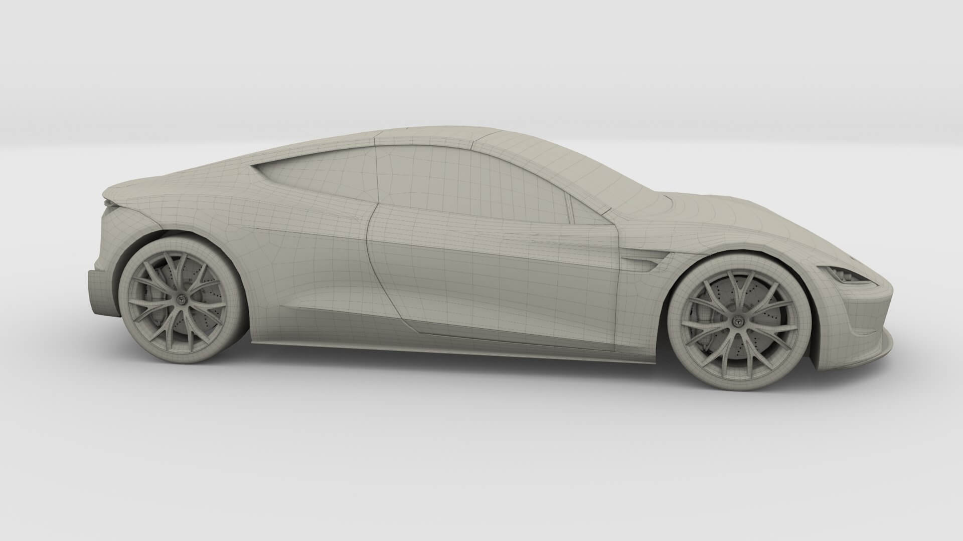 Tesla Roadster with Chassis - 3D Model by dragosburian
