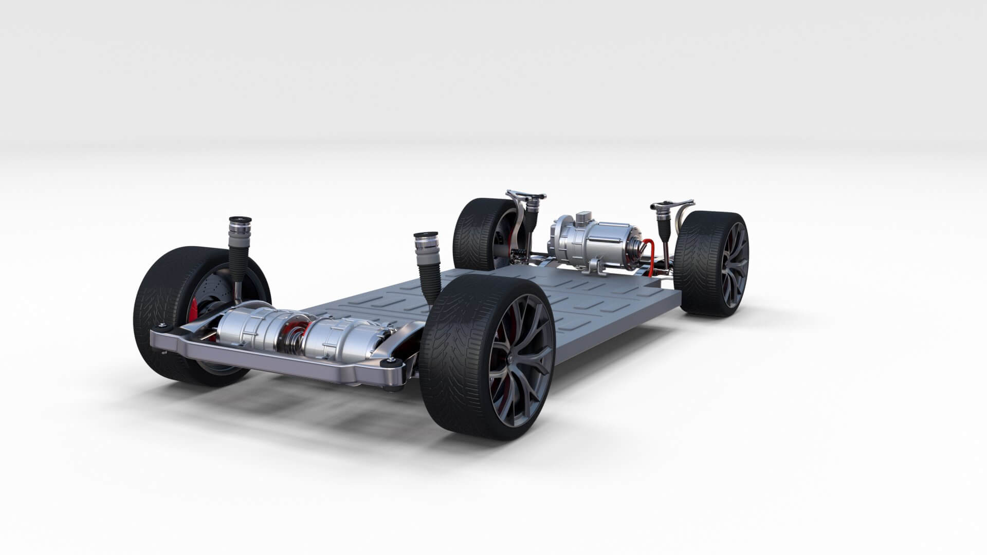 Tesla Roadster Yellow with Chassis - 3D Model by dragosburian