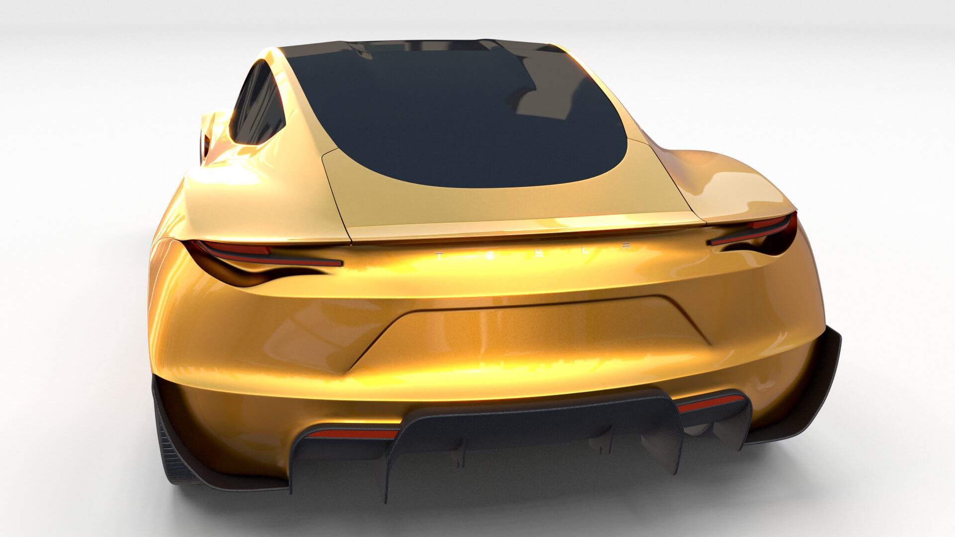 Tesla Roadster Yellow - 3D Model by dragosburian