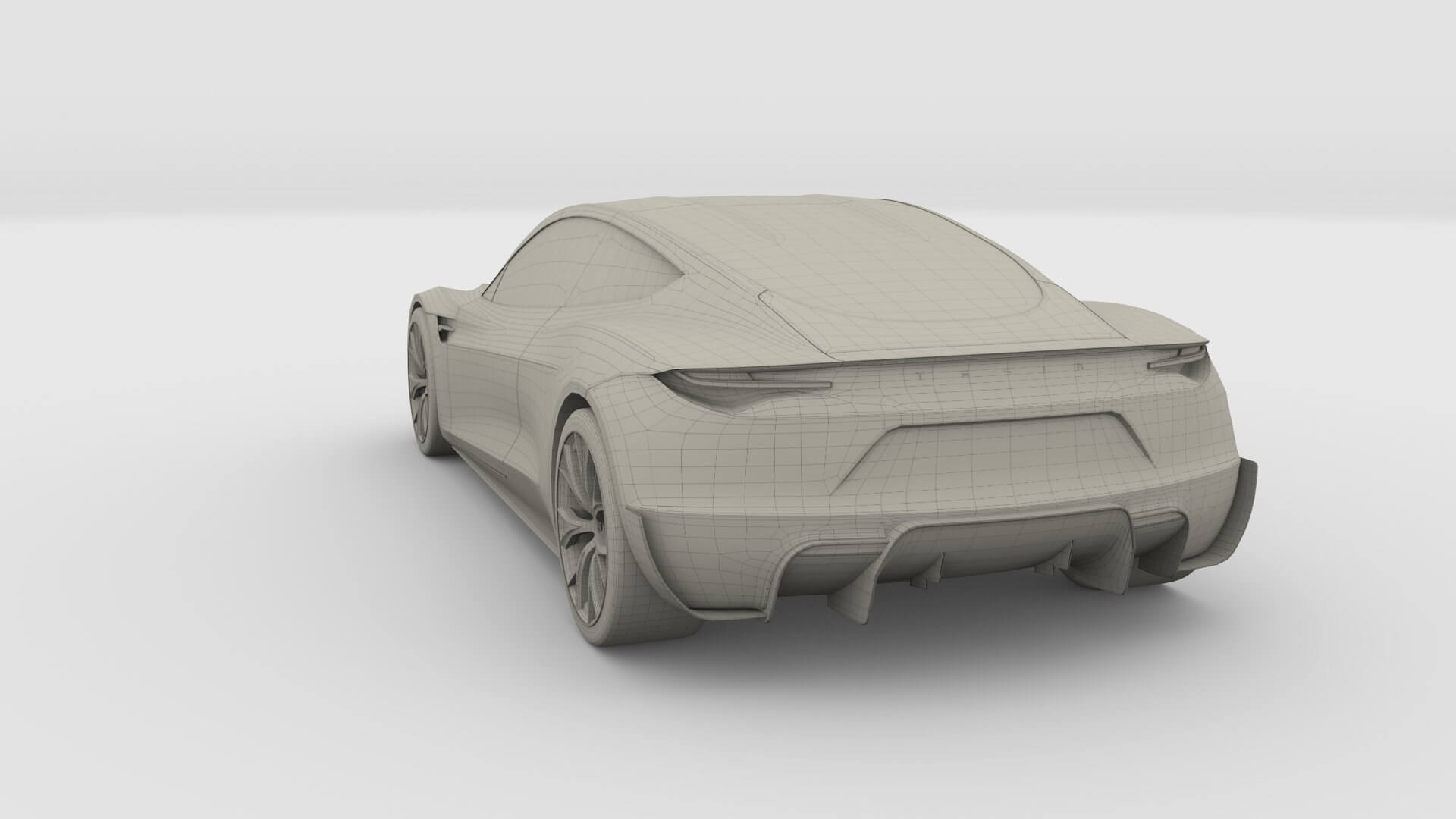 Tesla Roadster Yellow - 3D Model by dragosburian
