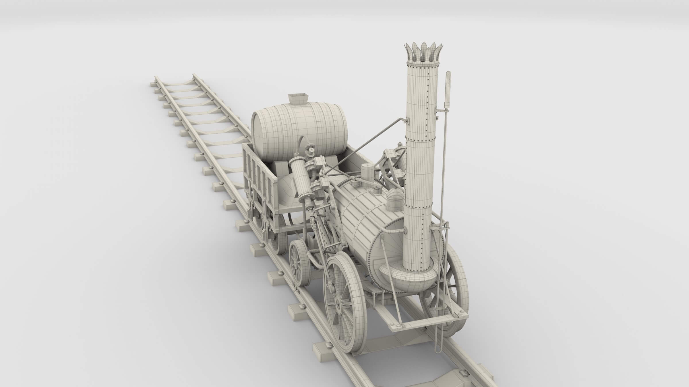 The Stephenson Rocket Locomotive - 3D Model by dragosburian