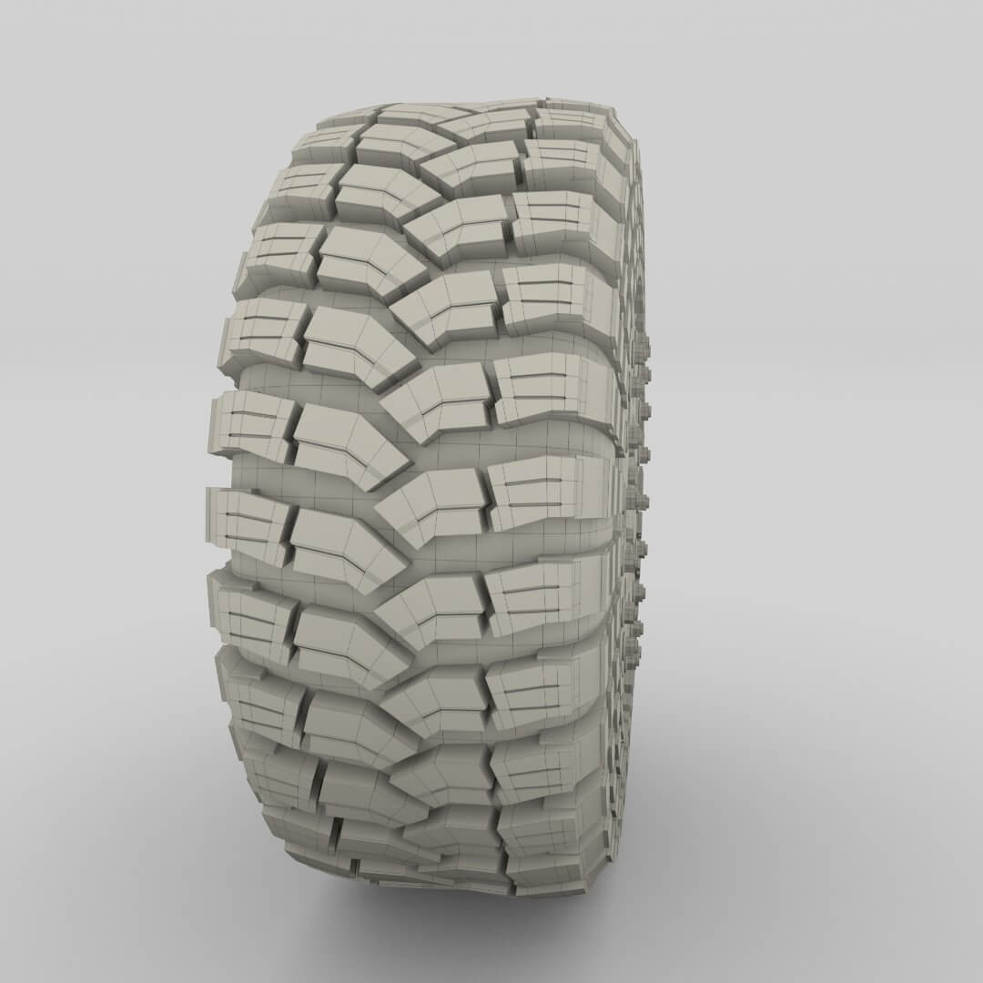Tibus Offroad Wheel W Maxxis Trepador Tire - 3D Model by dragosburian