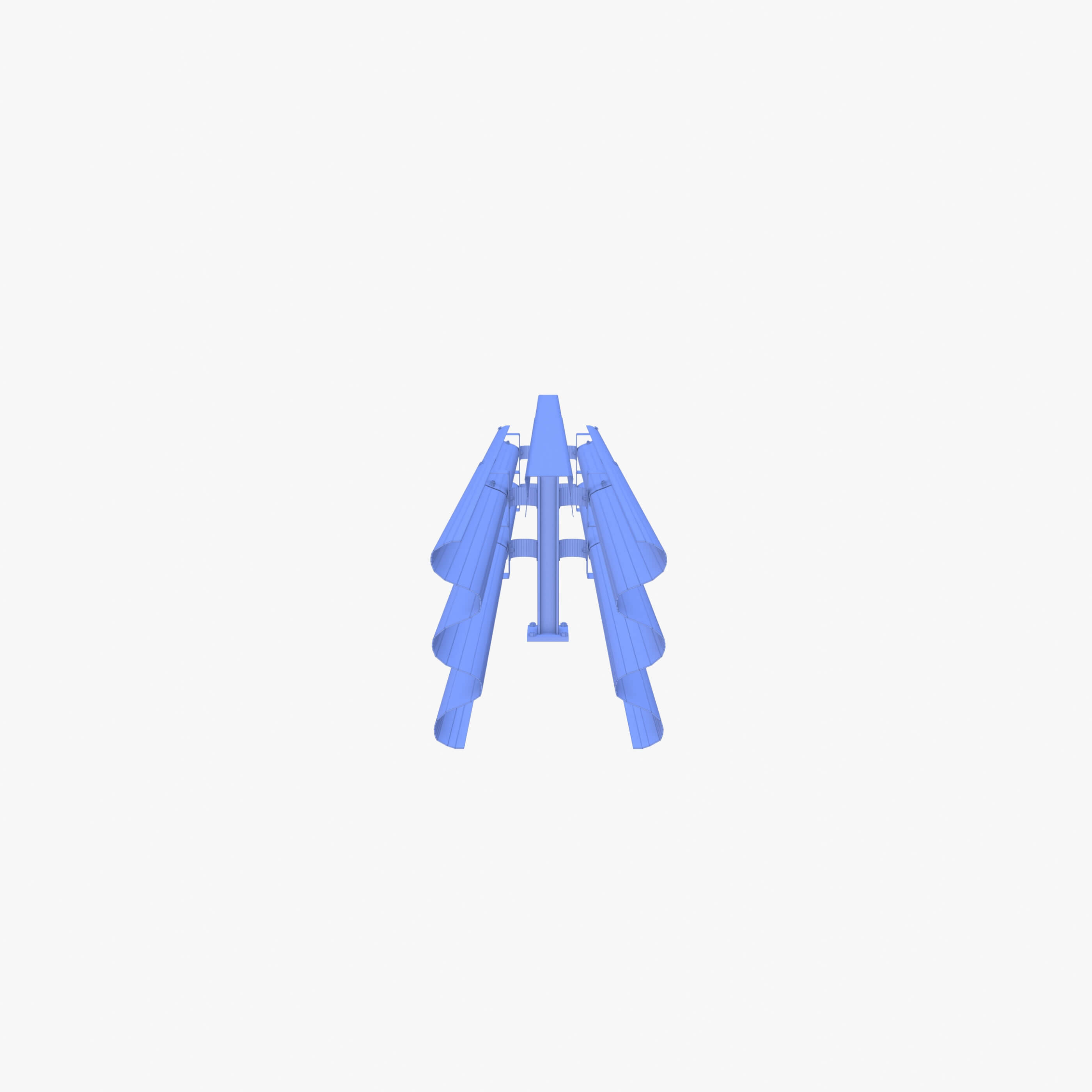 Tileable Double Sided Traffic Barrier Guardrail V1 - 3D Model by ...