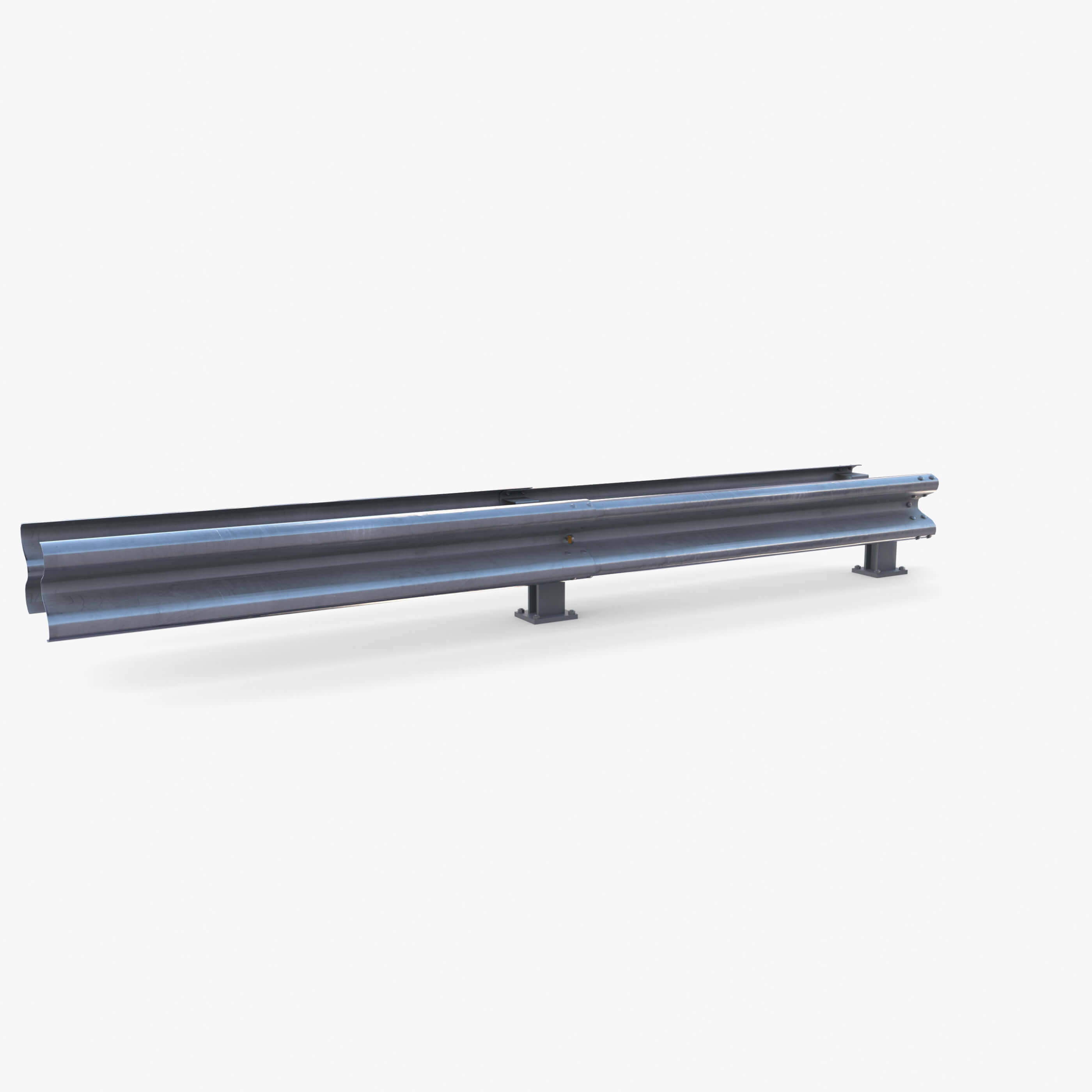 Tileable Double Sided Traffic Barrier Guardrail V2 - 3D Model by ...
