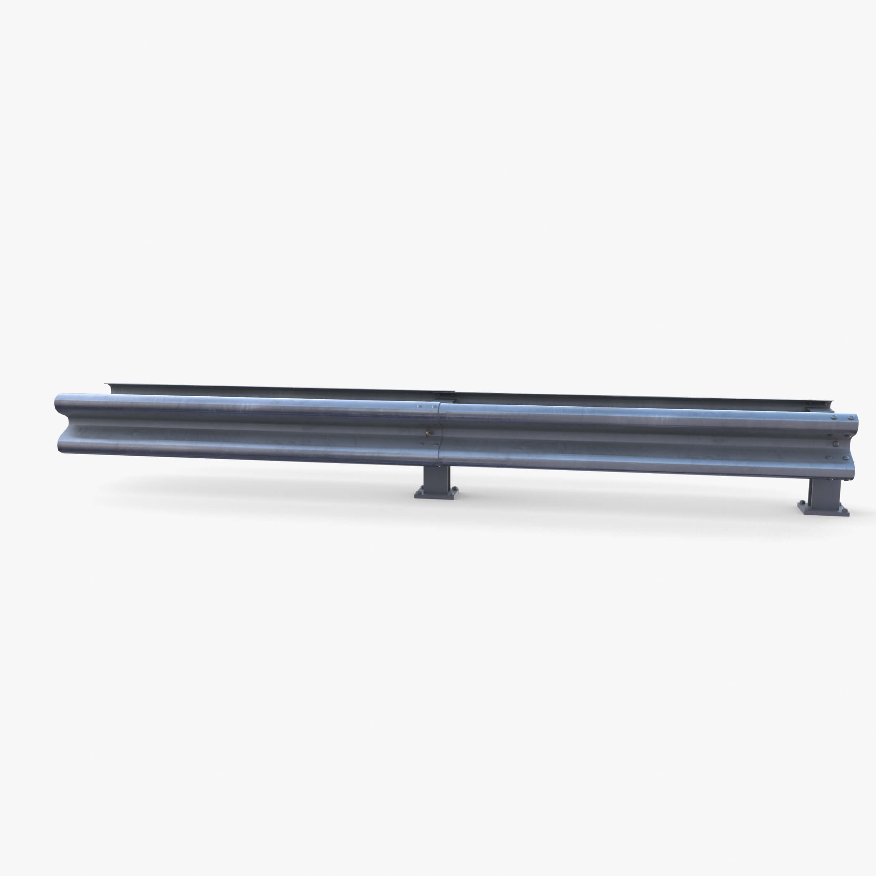 Tileable Double Sided Traffic Barrier Guardrail V2 - 3D Model by ...