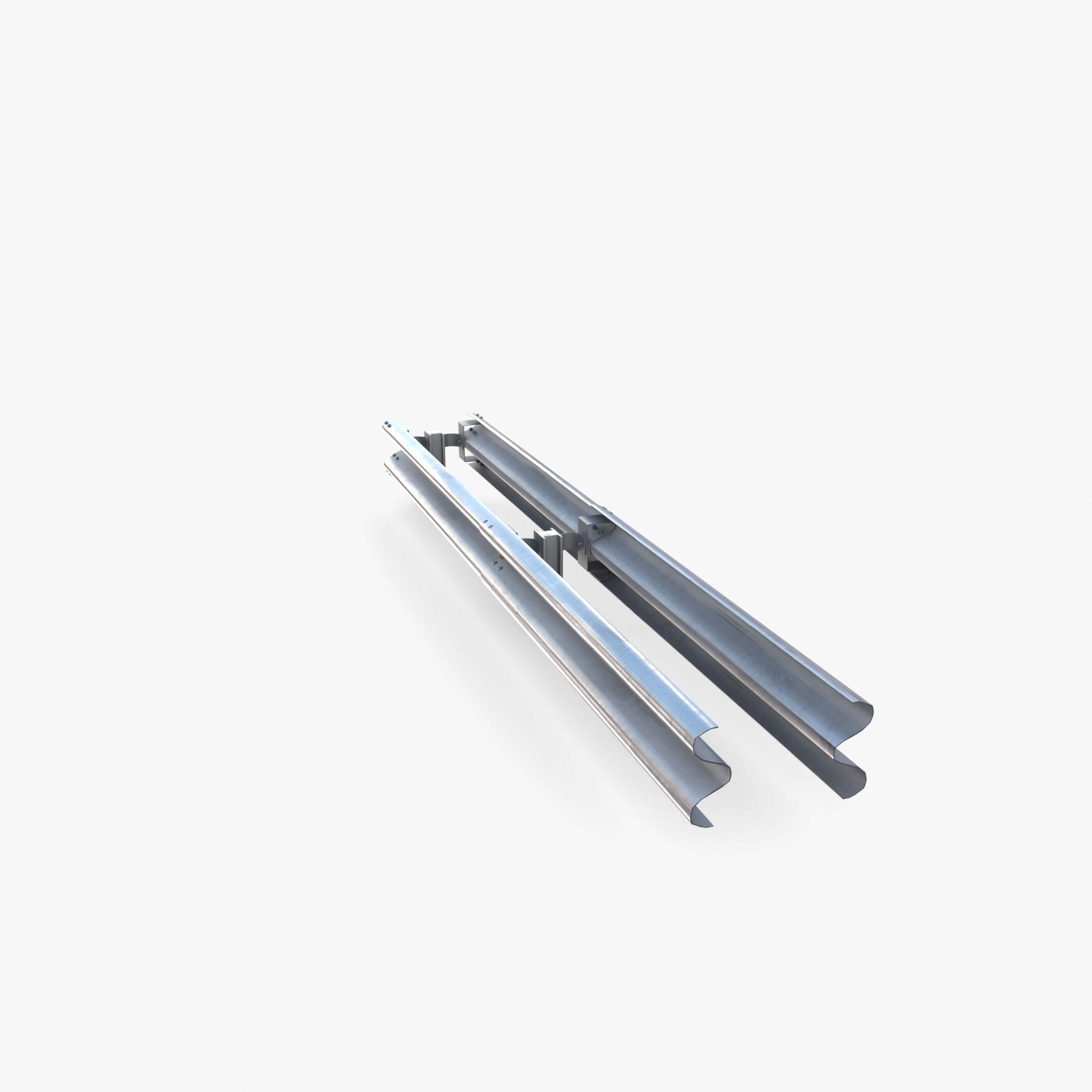 Tileable Double Sided Traffic Barrier Guardrail V2 - 3D Model by ...