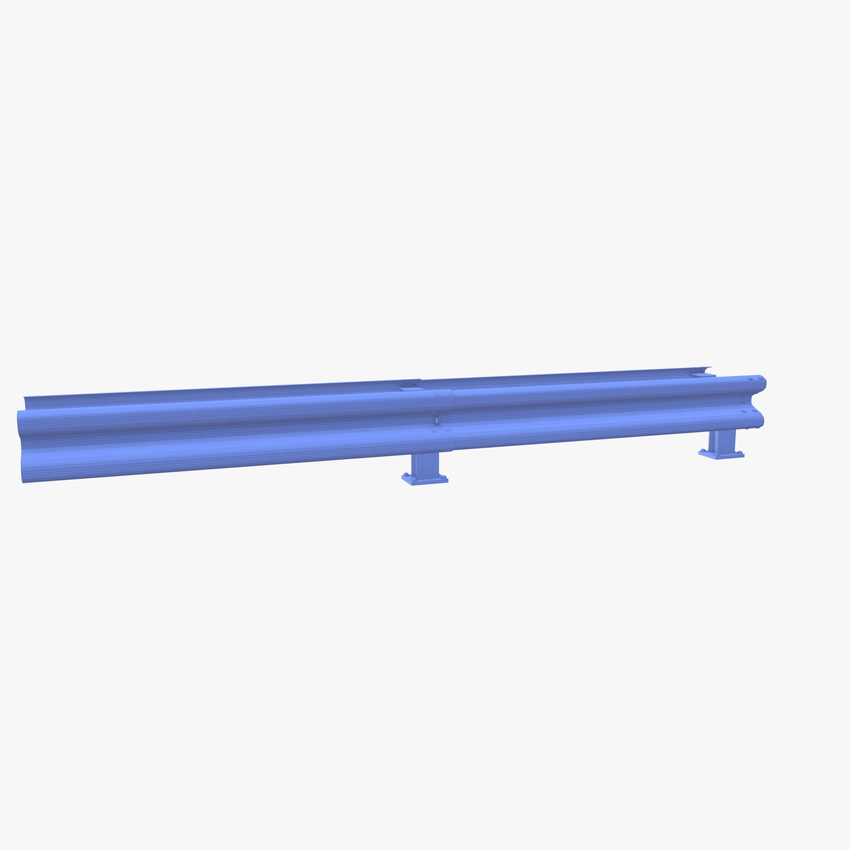 Tileable Double Sided Traffic Barrier Guardrail V2 - 3D Model by ...