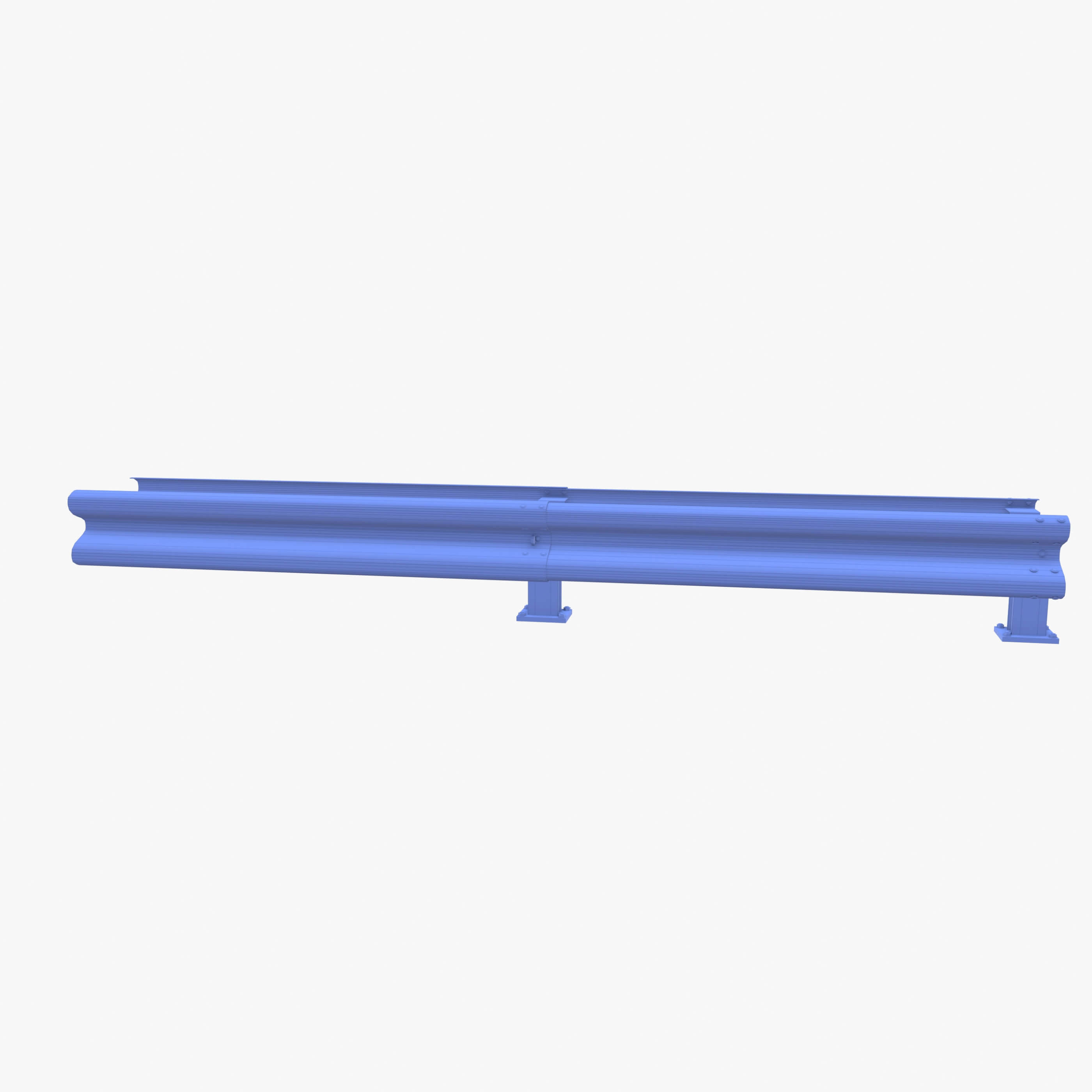 Tileable Double Sided Traffic Barrier Guardrail V2 - 3D Model by ...