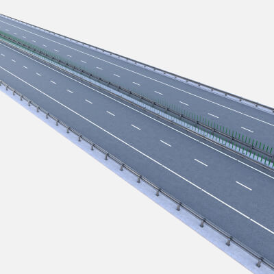 Tileable Freeway V1 - 3D Model by dragosburian